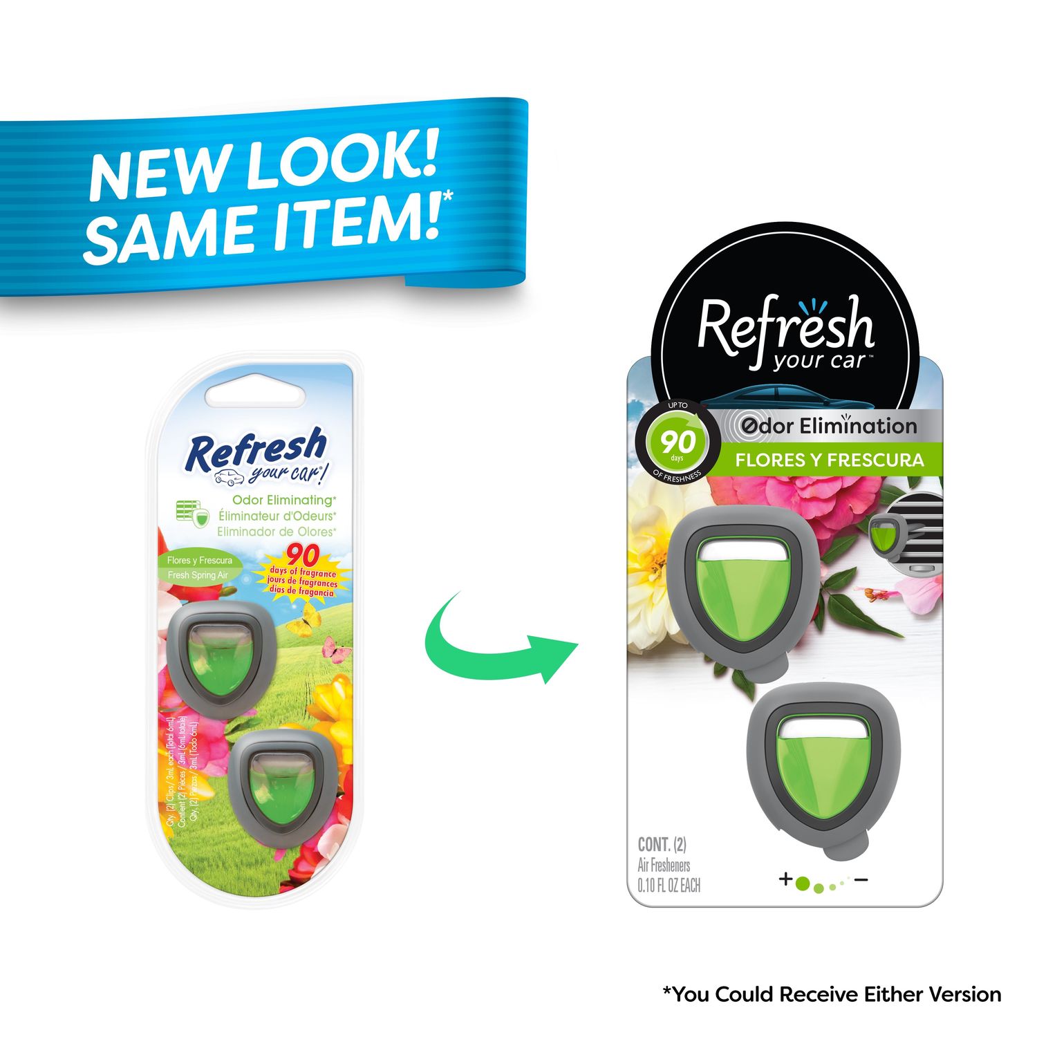 Refresh Your Car Floral Scent Vent Air Freshener 2 Pack
