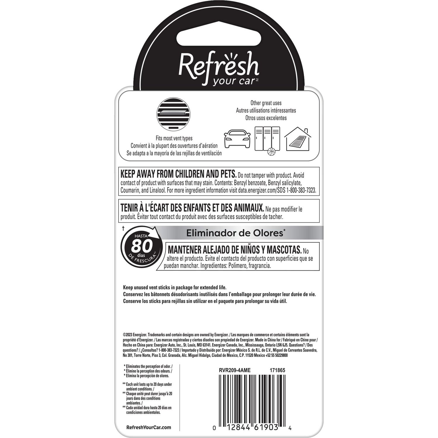 Refresh Your Car Hawaiian Sunrise Vent Clip Air Freshener 4 Pack