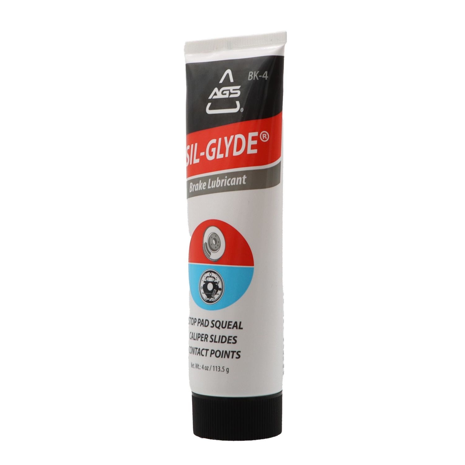 AGS Sil-Glyde Silicone Brake Lubricant Tube 4oz