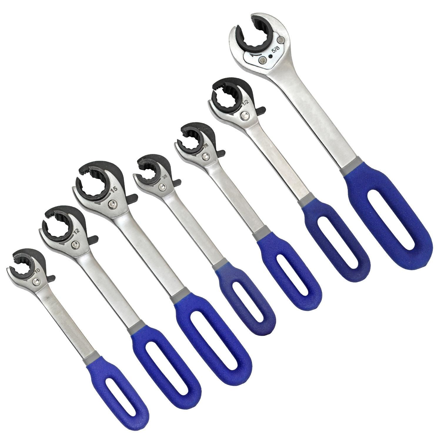 Ratcheting line wrench set store