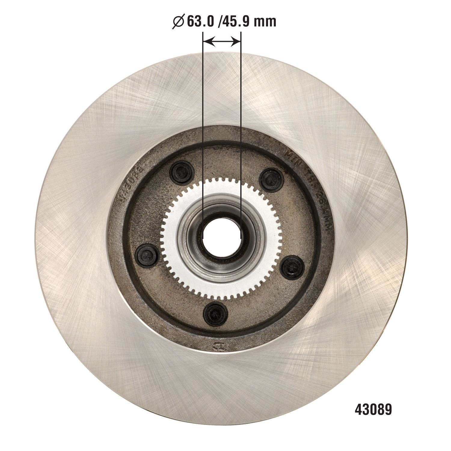 Duralast Disc Brake Rotor and Hub Assembly 43089