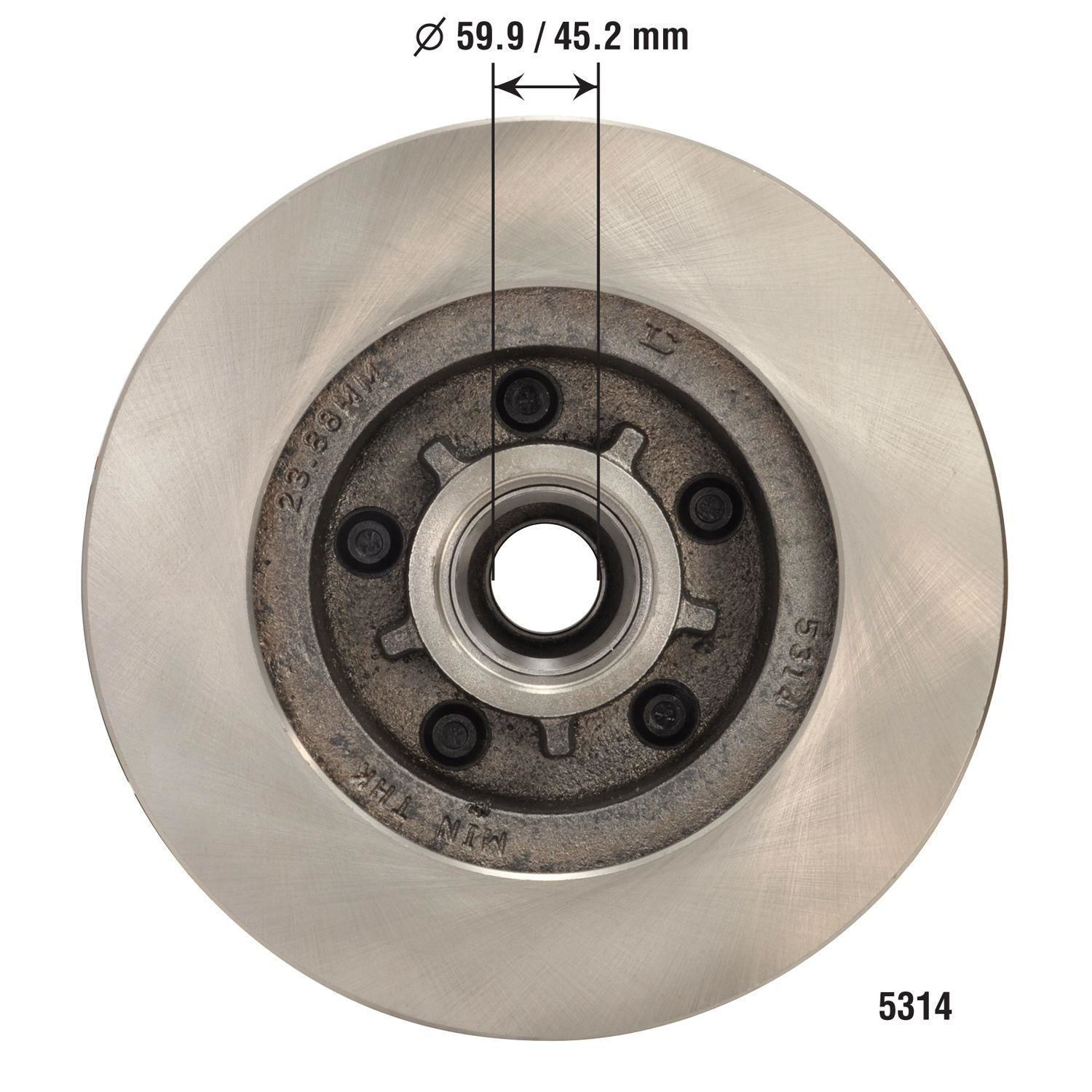 Duralast Disc Brake Rotor and Hub Assembly 5314