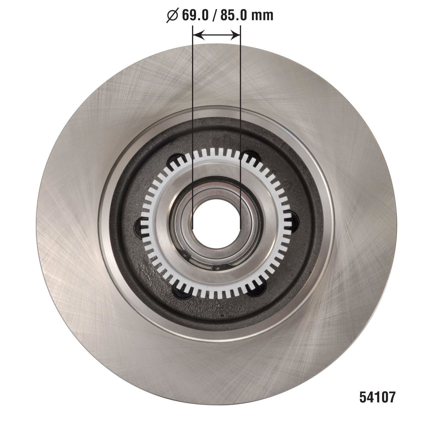 Duralast Disc Brake Rotor and Hub Assembly 54107