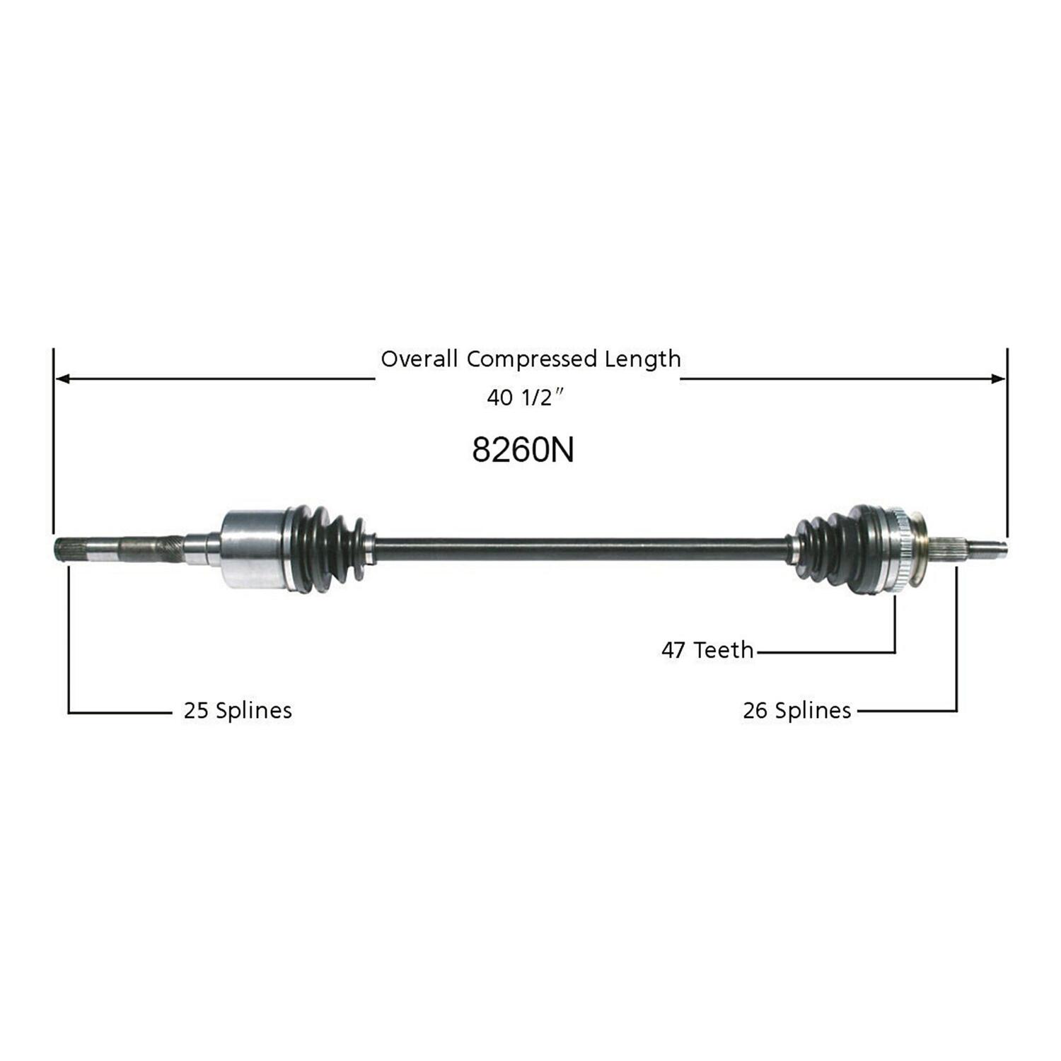 Duralast Gold CV Axle Assembly 8260N