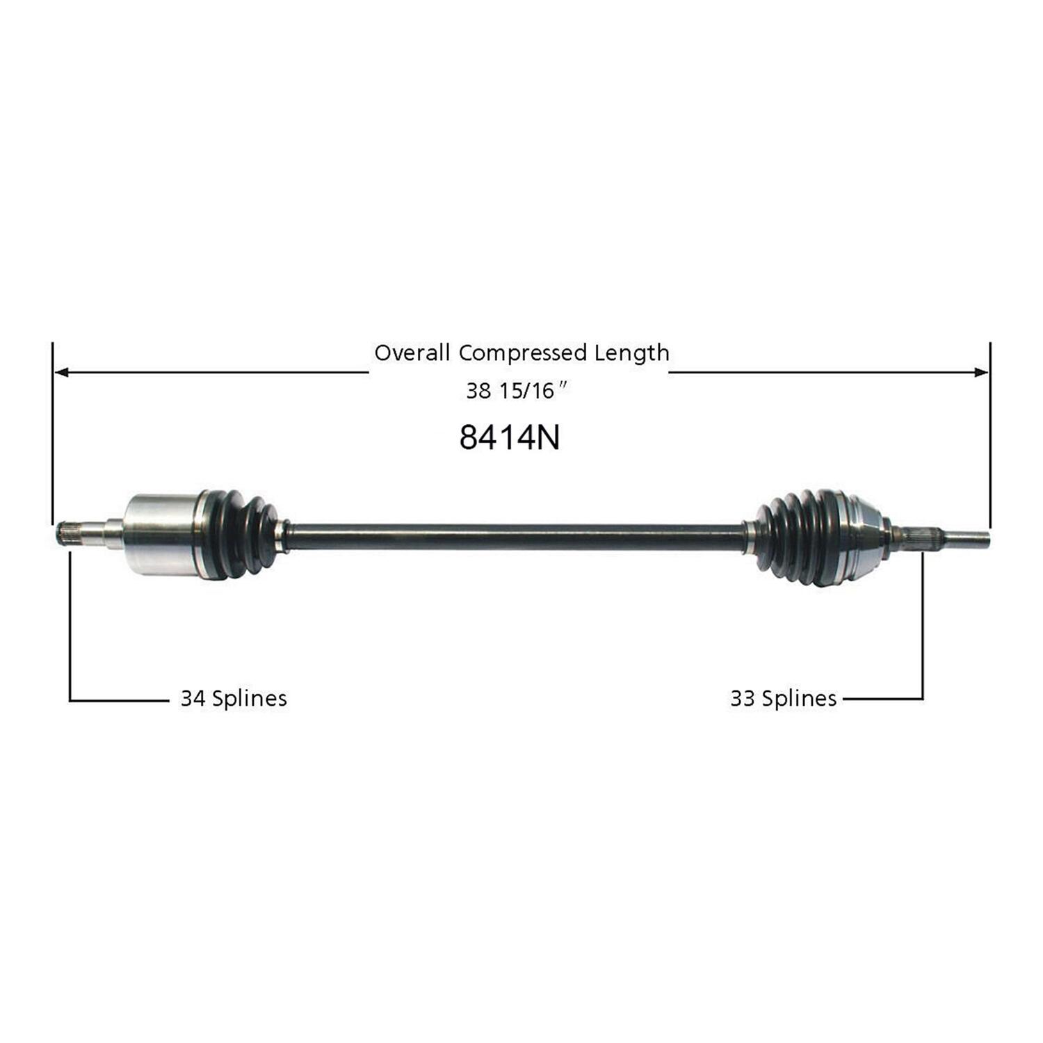Duralast Gold CV Axle Assembly 8414N
