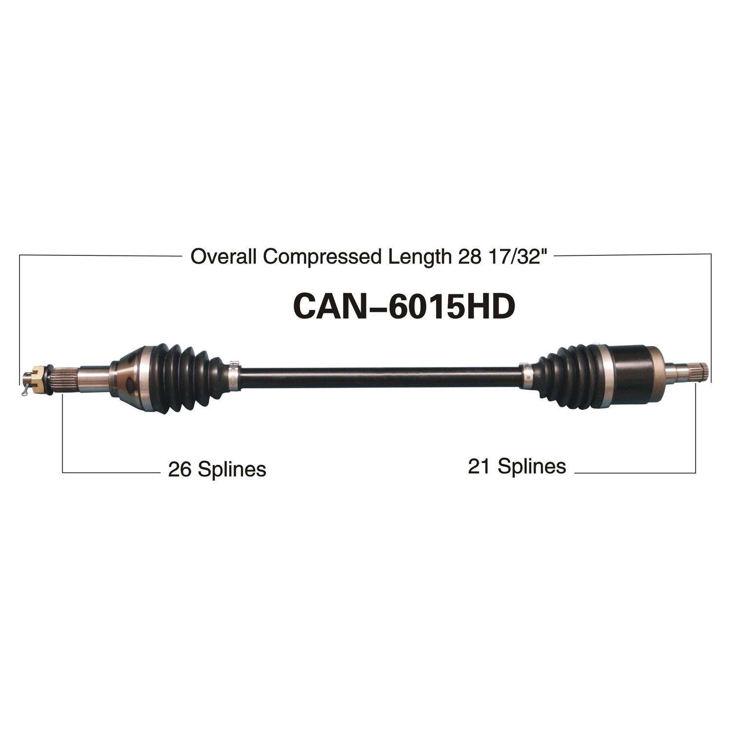 TrakMotive CV Axle Assembly CAN-6015HD