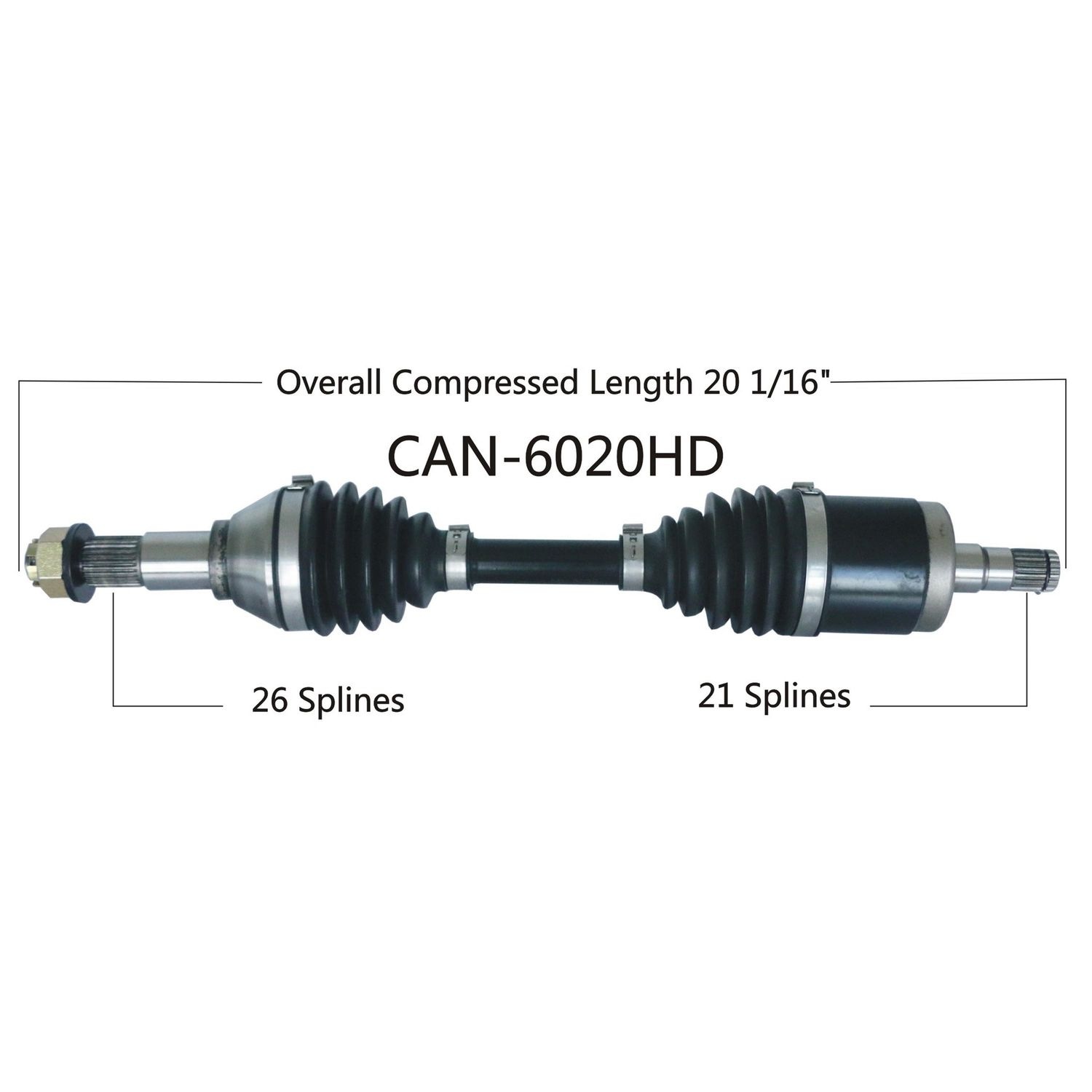 TrakMotive CV Axle Assembly CAN-6020HD