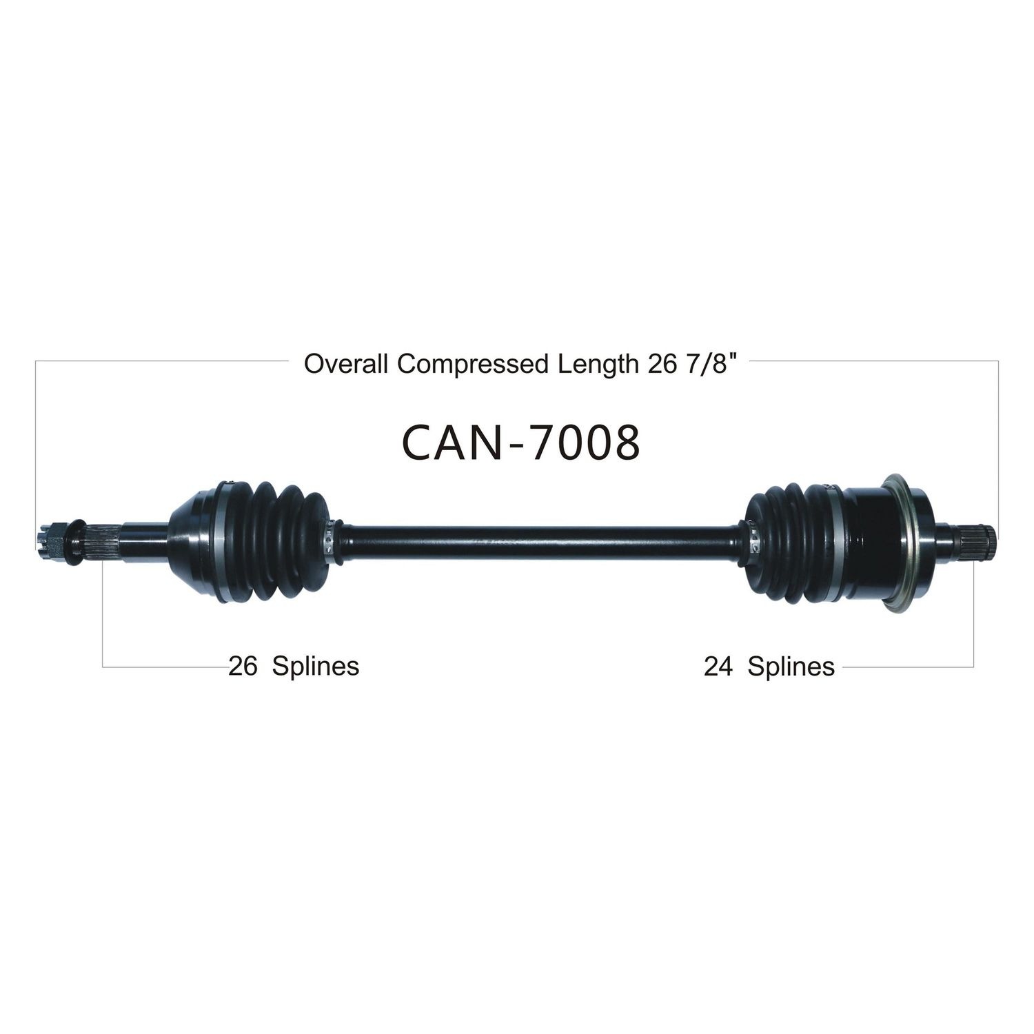 TrakMotive CV Axle Assembly CAN-7008
