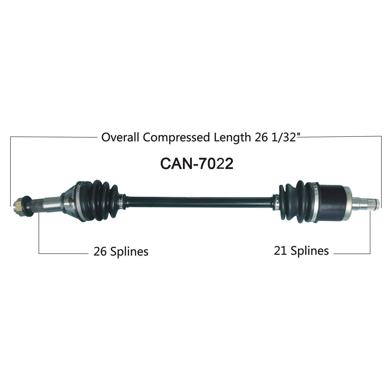 TrakMotive CV Axle Assembly CAN-7022