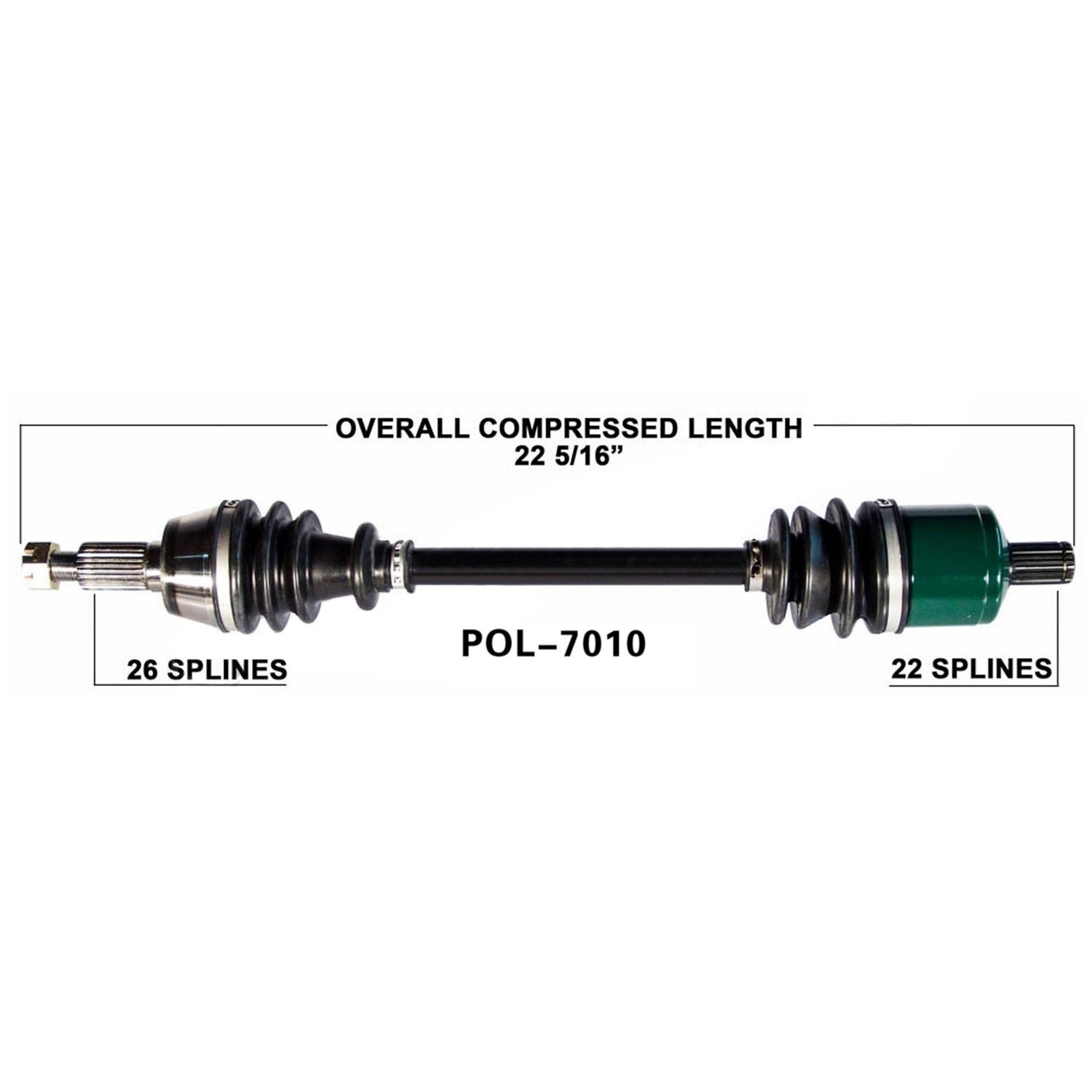 TrakMotive CV Axle Assembly POL-7010