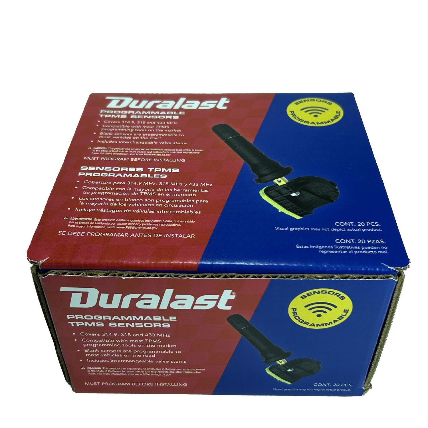 Duralast Tire Pressure Monitoring System (TPMS) Programmable Sensor ...