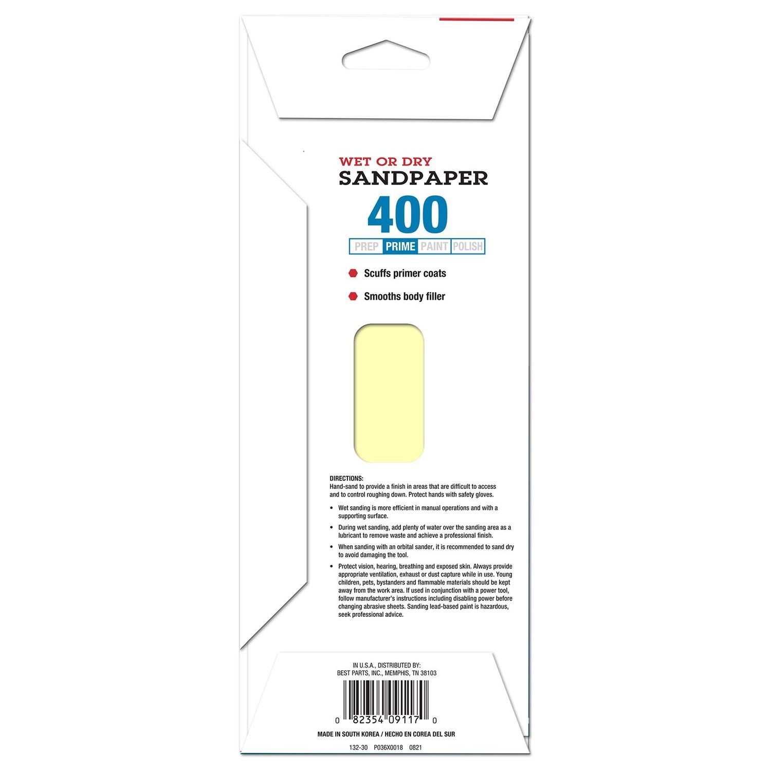 SureBilt 400 Grit 1/3 Sheet Waterproof Sandpaper 5 Pack