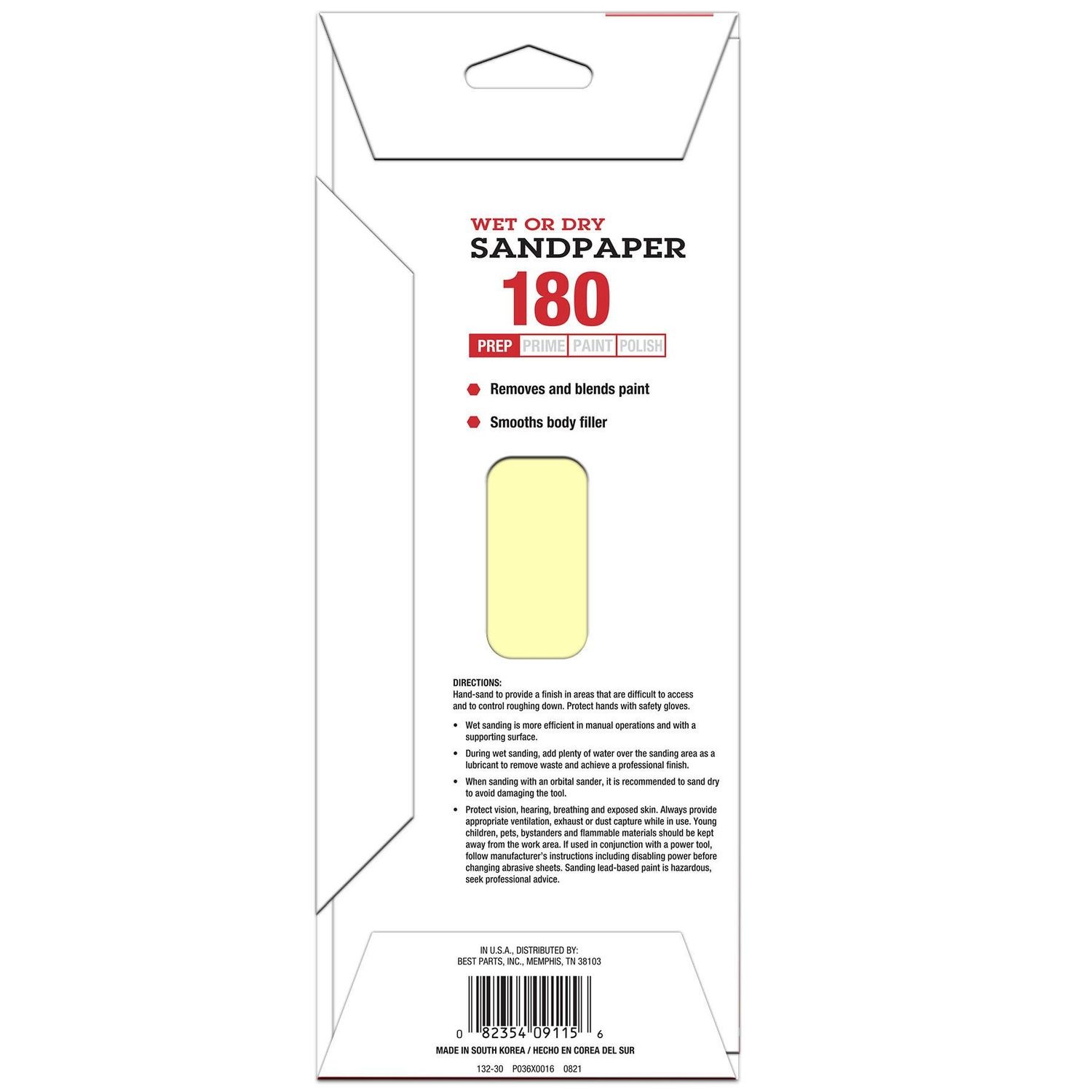 SureBilt 180 Grit 1/3 Sheet Sandpaper 5 Pack