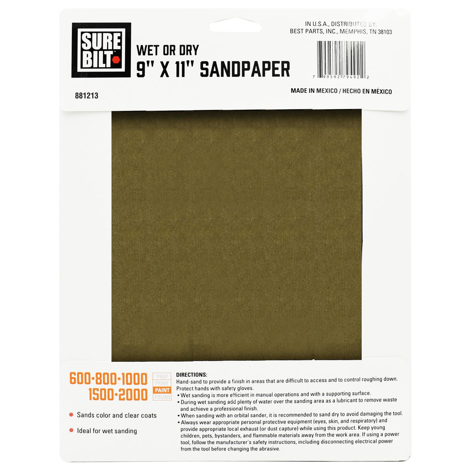 SureBilt 600, 800, 1000, 1500, 2000 Grit 9in x 11in Wet or Dry ...