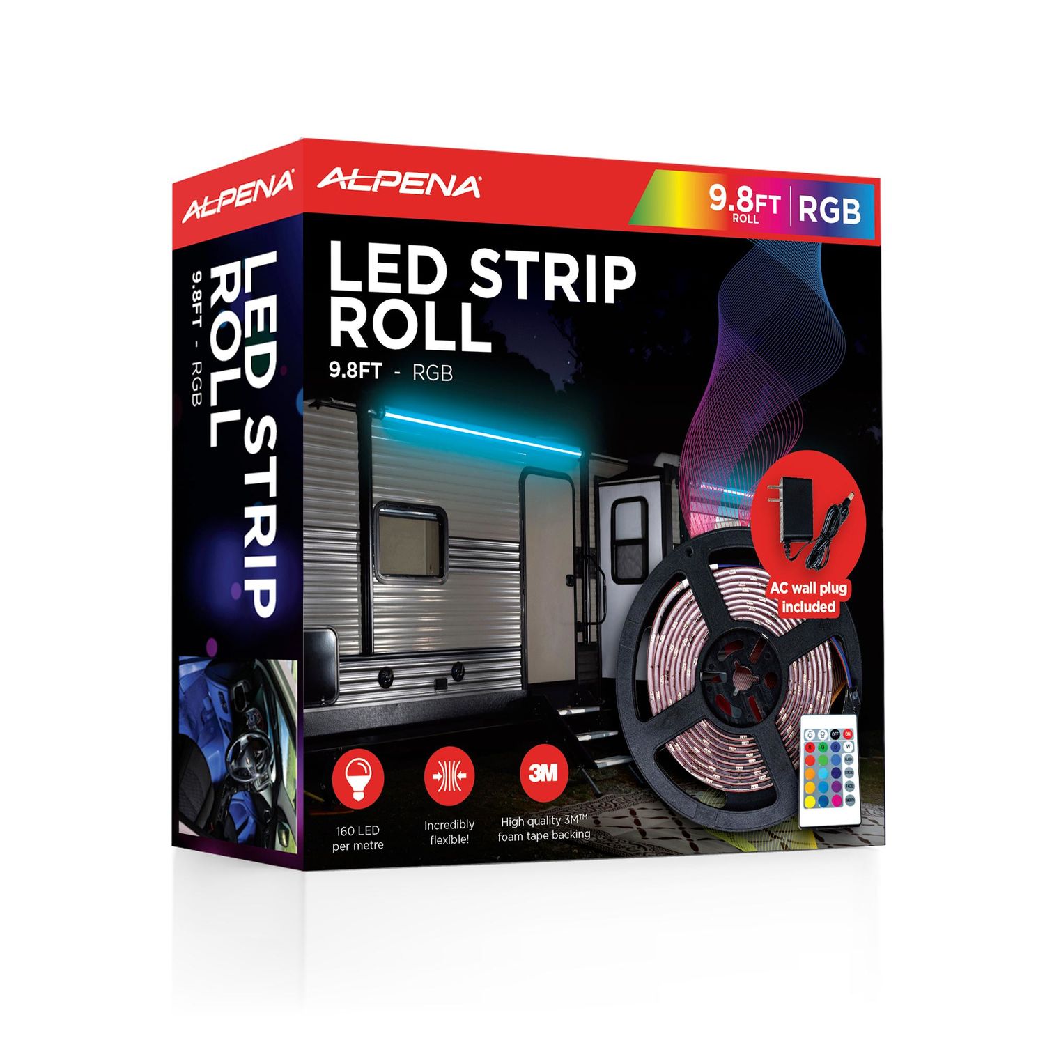 Alpena Multi-Color 9.8ft LED Strip Roll RGB with Remote