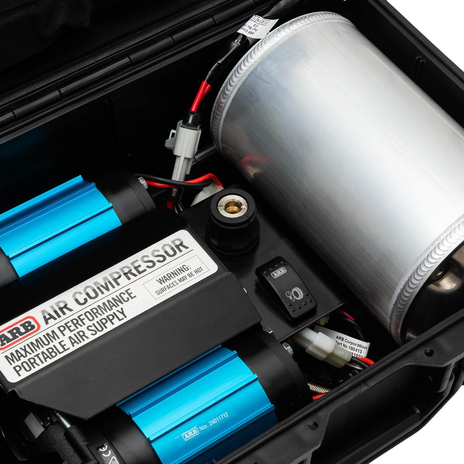 ARB 12 Volt Portable 150 PSI Max Pressure Air Compressor with 1 Gallon ...