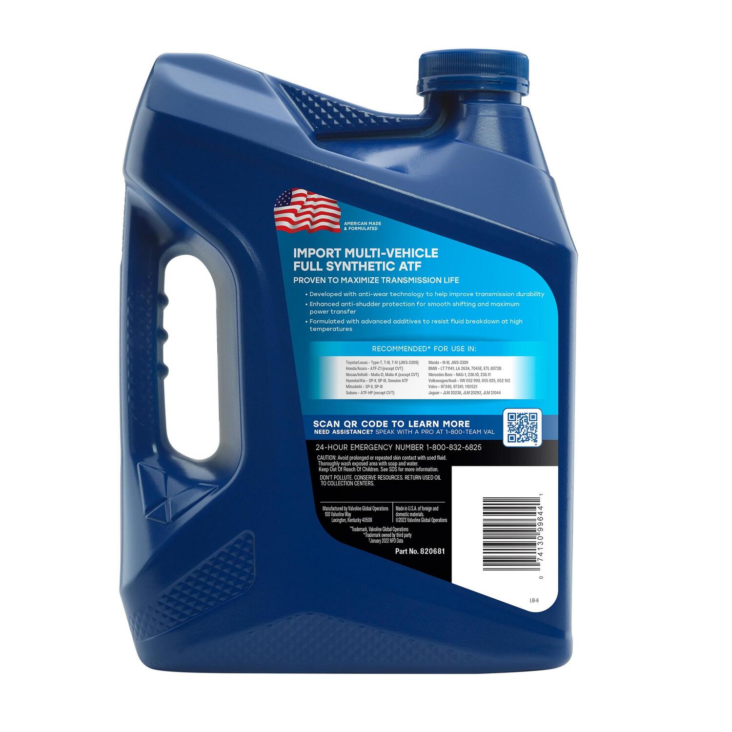 Valvoline ATF Import Multi Vehicle Automatic Transmission Fluid 1 Gallon