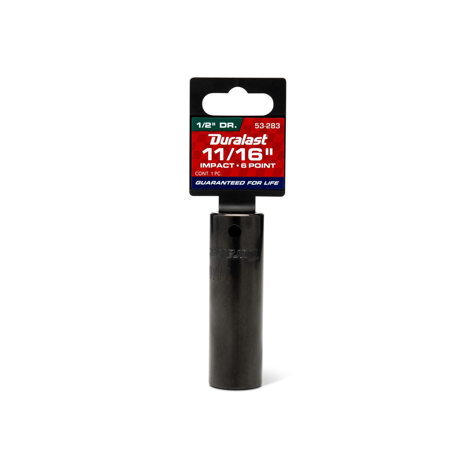 Duralast 1/2in Drive 11/16in 6 Point SAE Deep Impact Socket