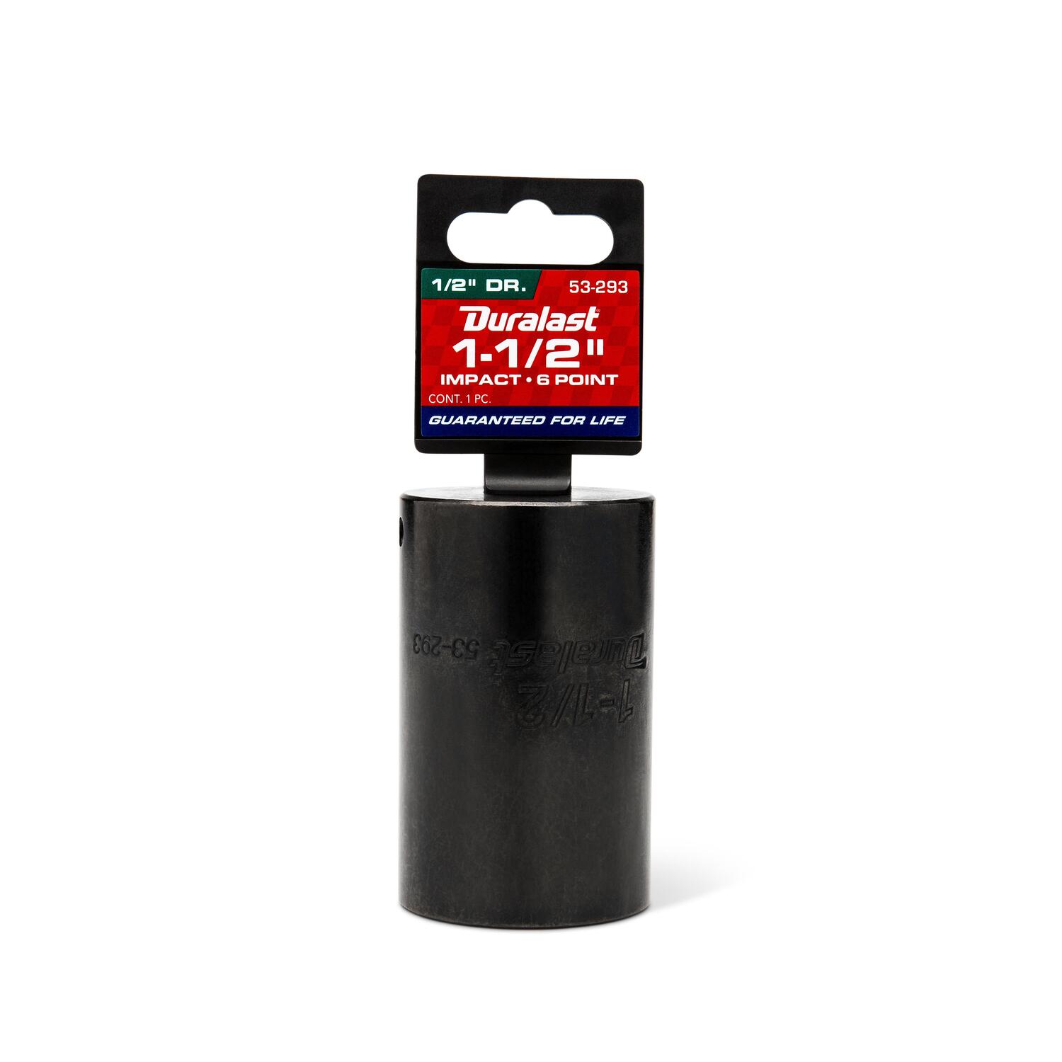 Duralast 1/2in Drive 1 1/2in 6 Point SAE Deep Impact Socket