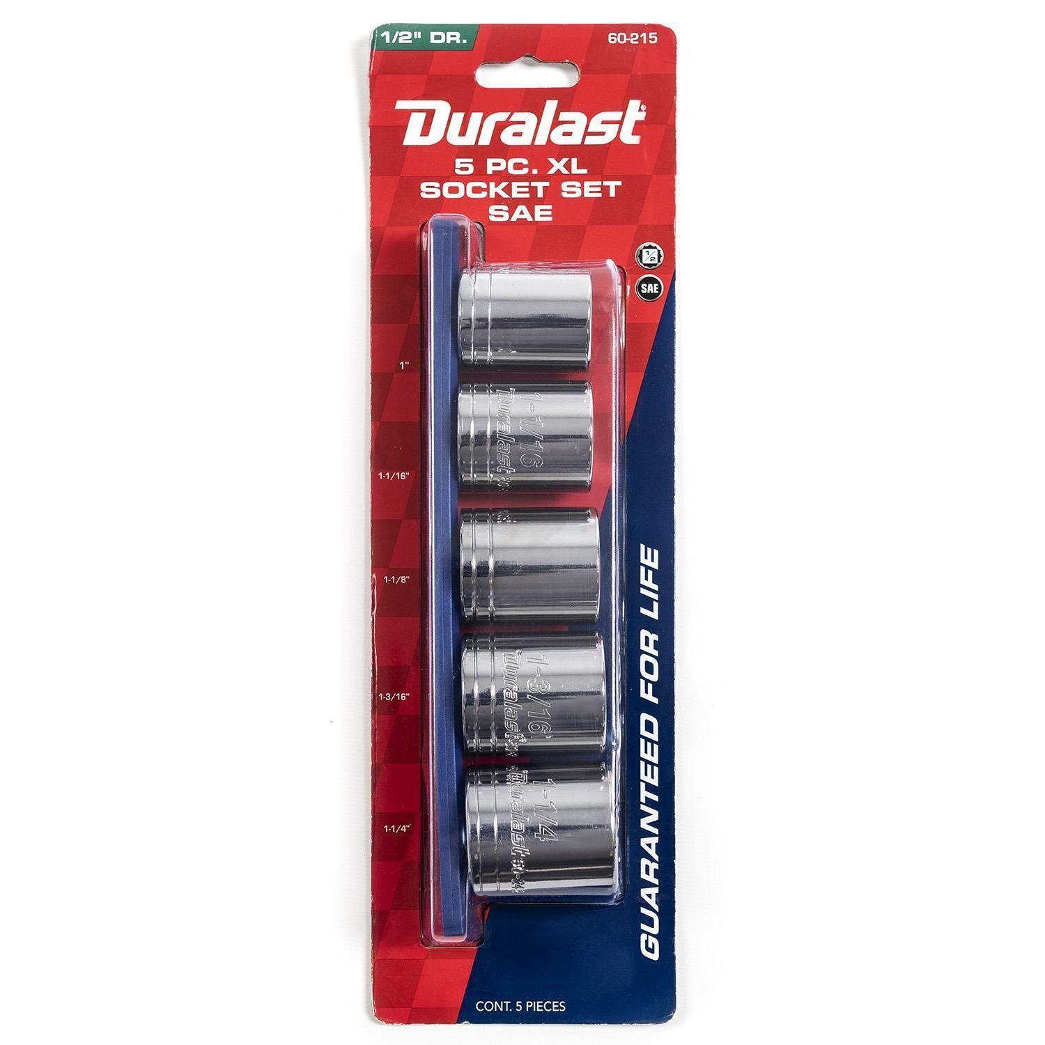 Duralast 1/2in Drive SAE Socket Set 5 Piece