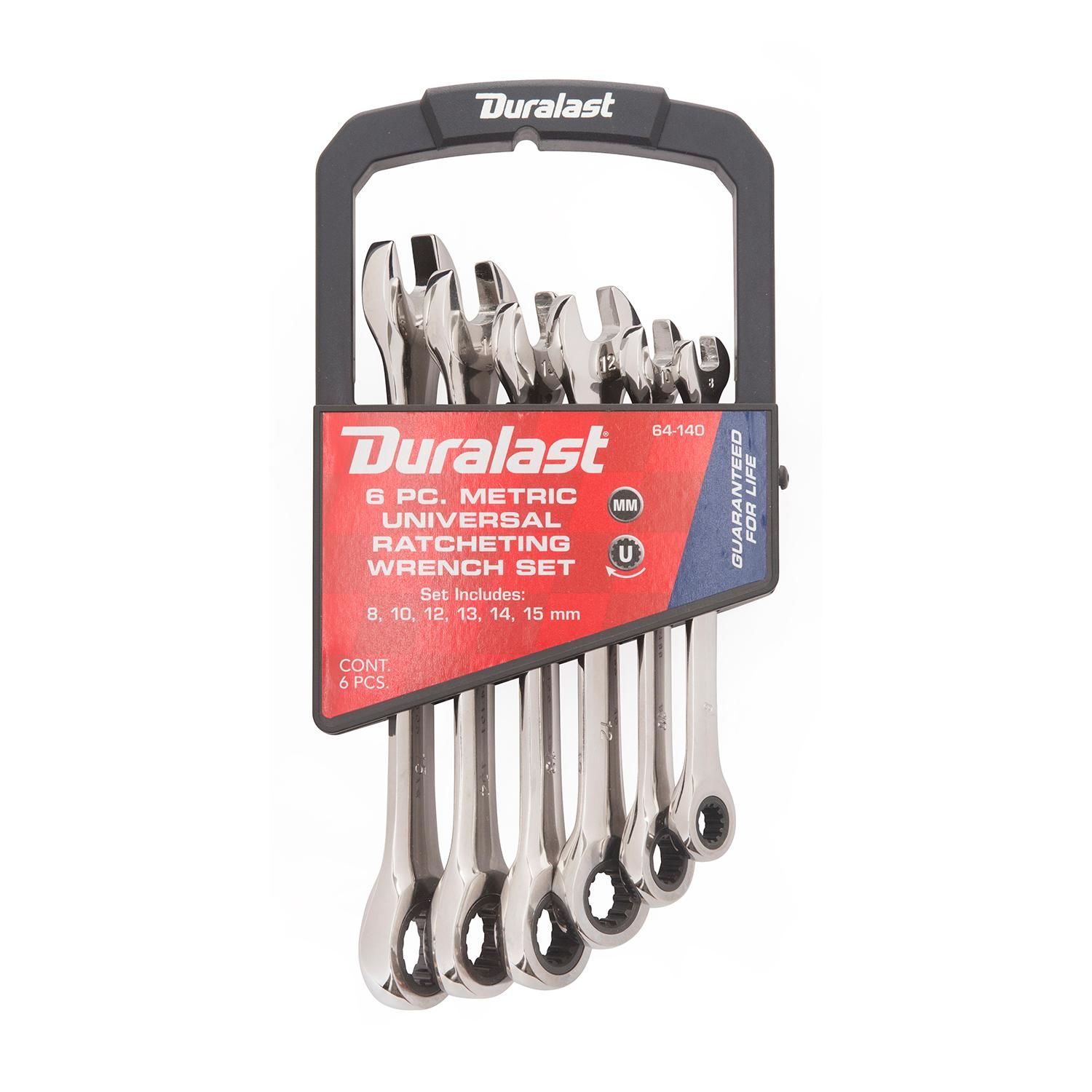 Duralast Metric Universal Ratcheting Wrench Set 6 Piece