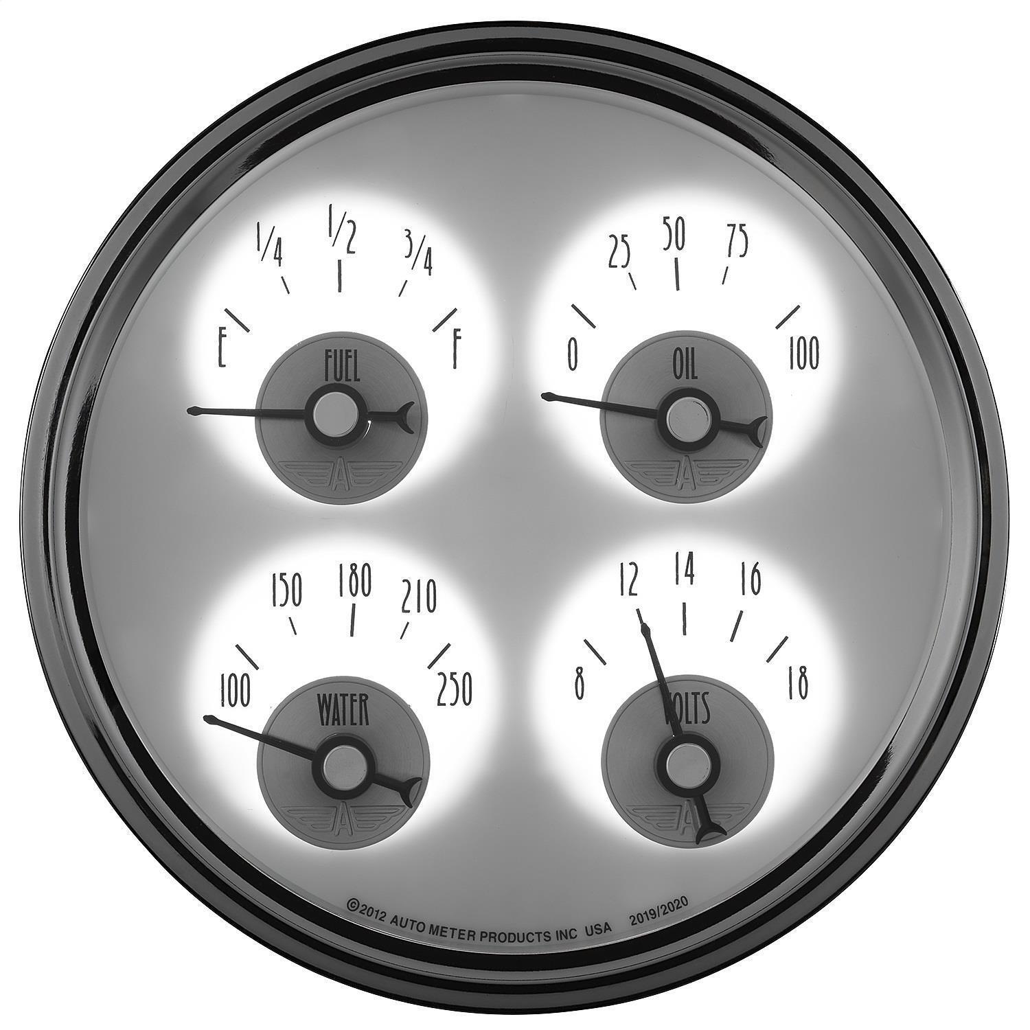 AutoMeter Prestige Pearl 5in Quad Gauge