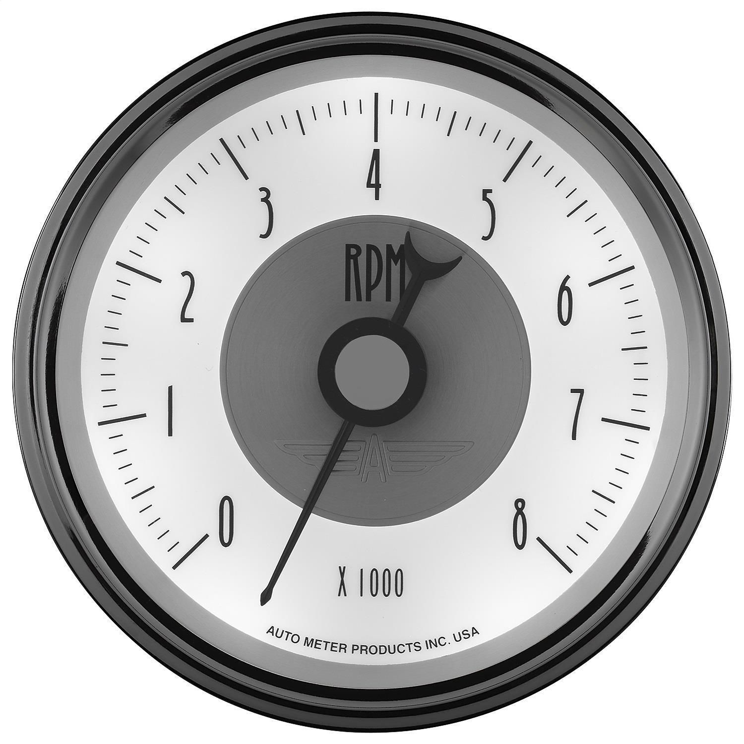 AutoMeter 3 3/8in 0-8,000 RPM Prestige Pearl Tachometer Gauge