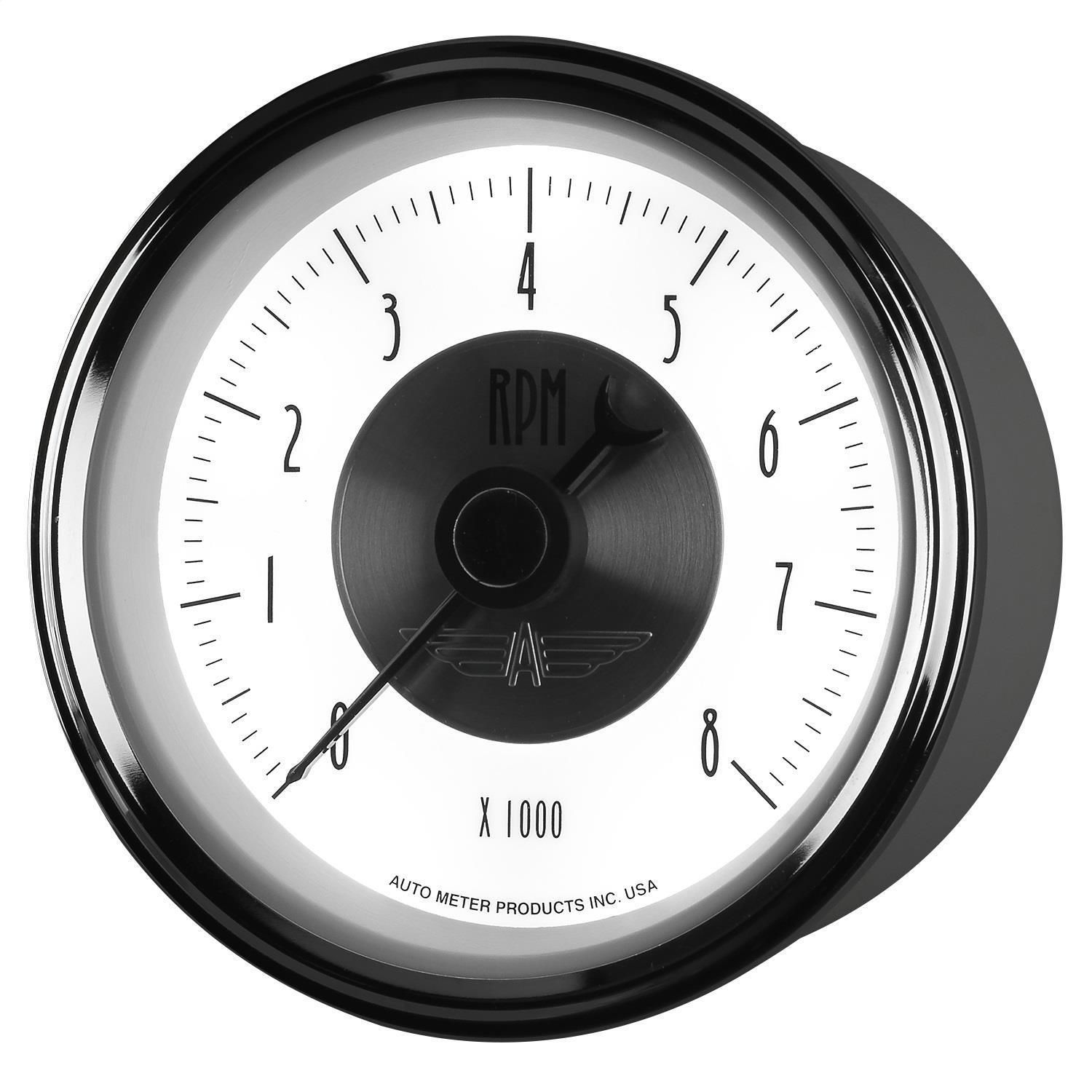 AutoMeter 3 3/8in 0-8,000 RPM Prestige Pearl Tachometer Gauge