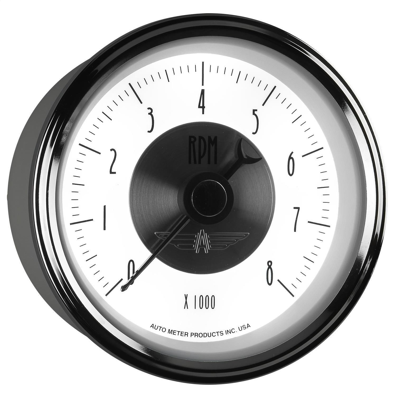 AutoMeter 3 3/8in 0-8,000 RPM Prestige Pearl Tachometer Gauge