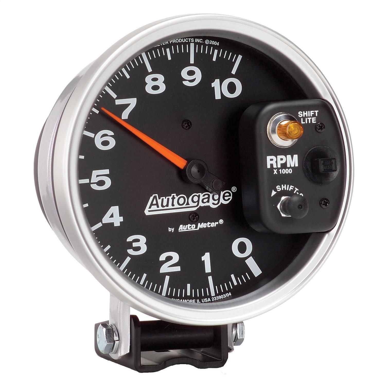AutoMeter 5in 0-10,000 RPM Black Auto Gauge Pedestal Tachometer Gauge ...