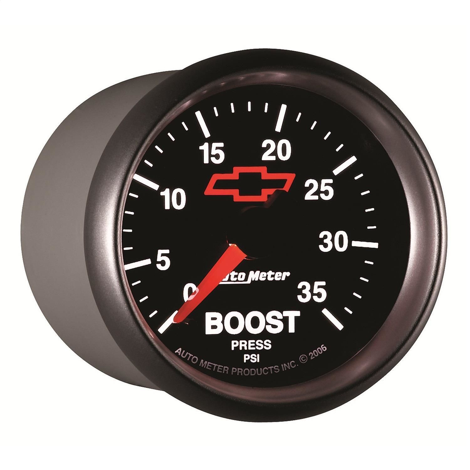 AutoMeter Black 2 1/16in 0-35 PSI Mechanical Boost Gauge