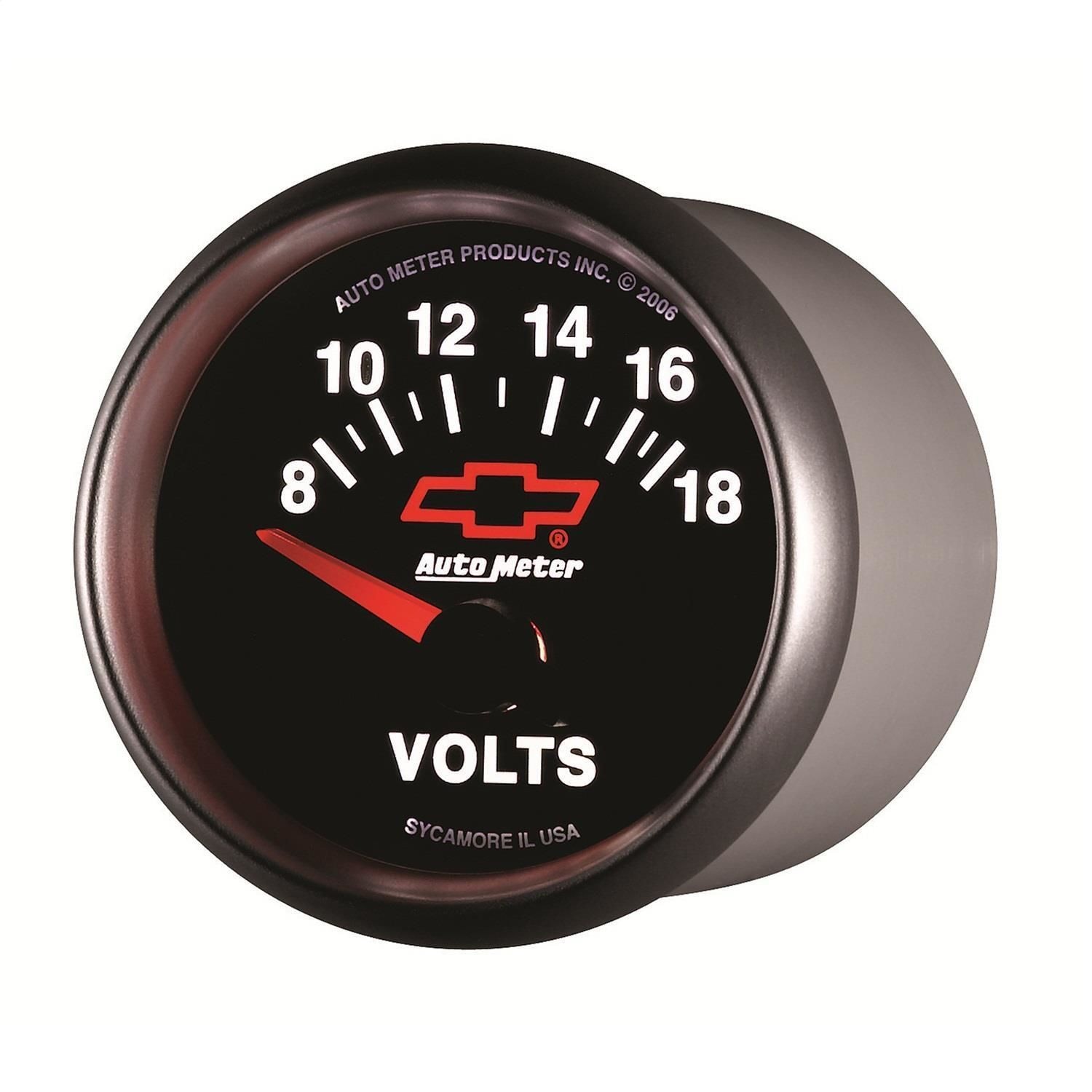 AutoMeter Black 2 1/16in 8-18 Volt Electric Voltmeter Gauge