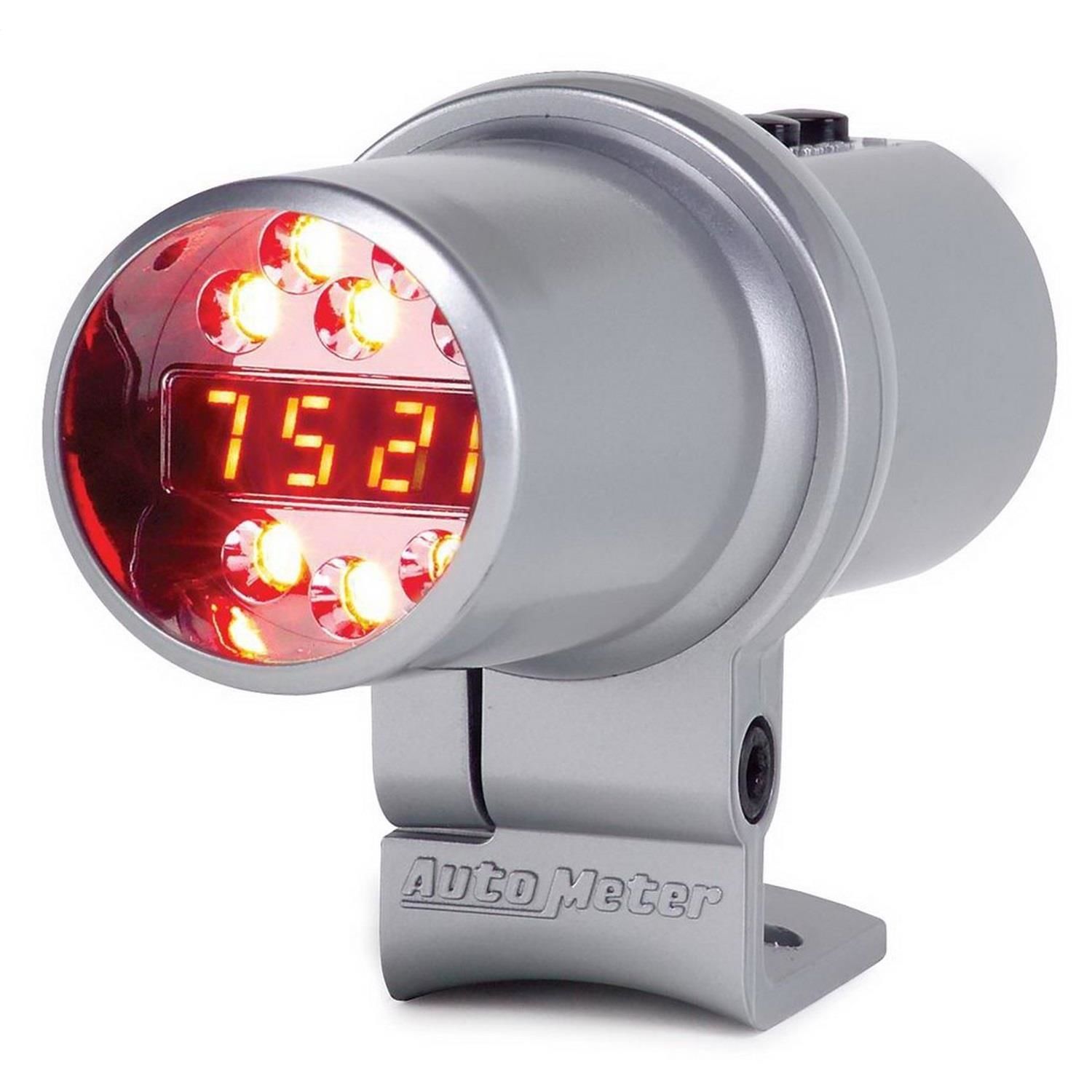 AutoMeter Silver Digital with Multi-Color LED, Pedestal Mount Shift Light