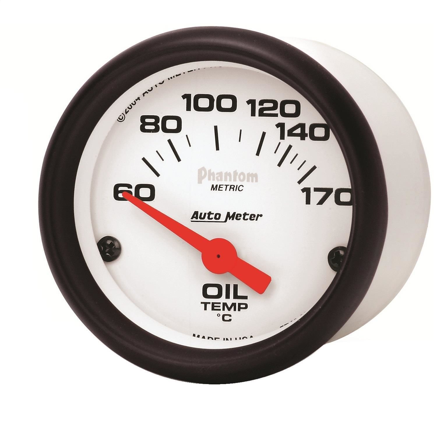 AutoMeter 2 1/16in Oil Temperature 60 to 170 Degrees F, Electric ...