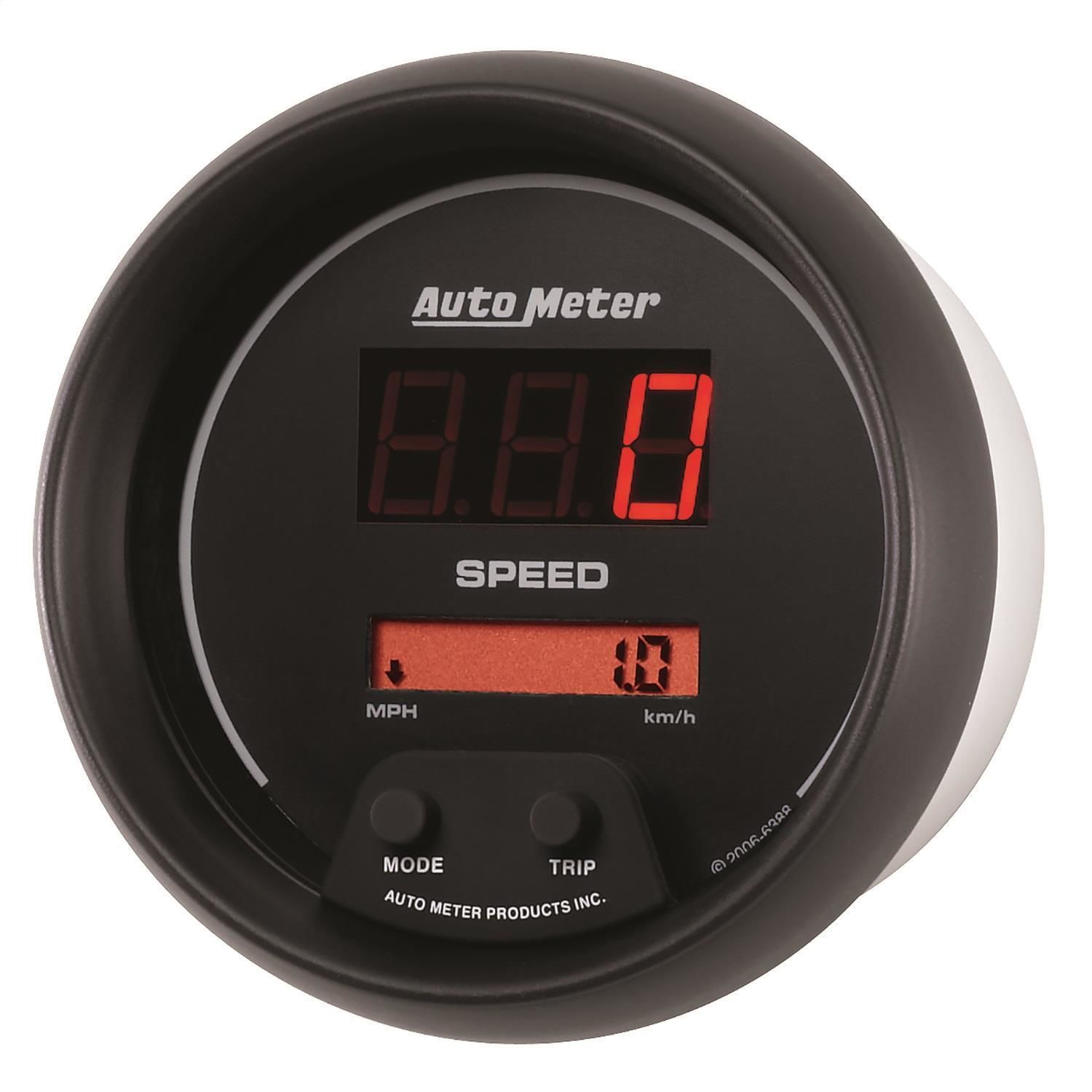AutoMeter 3 3/8in 0-260 MPH and KM/H Sport Comp Digital Speedometer Gauge