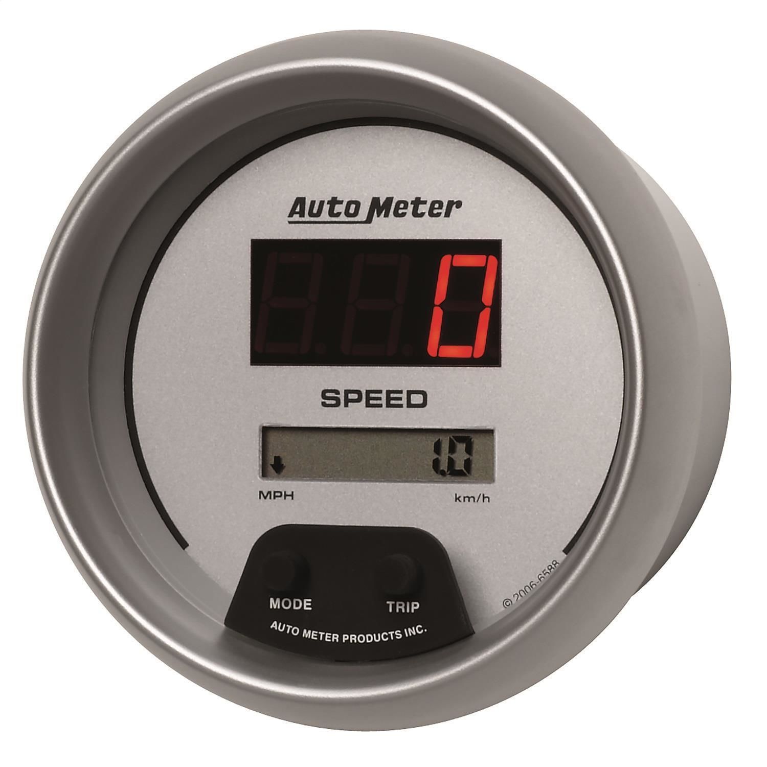 AutoMeter 3 3/8in 0-260 MPH and KM/H Ultra Lite Digital Speedometer Gauge