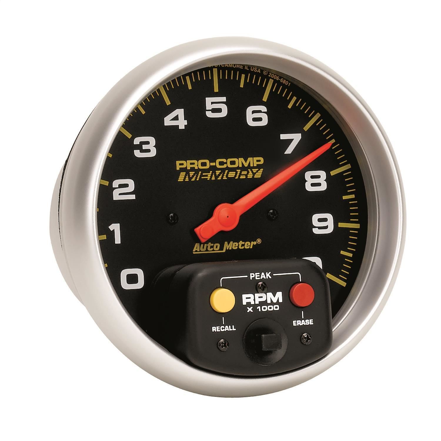 AutoMeter 5in 0-10,000 RPM Black Pro-Competition Tachometer Gauge