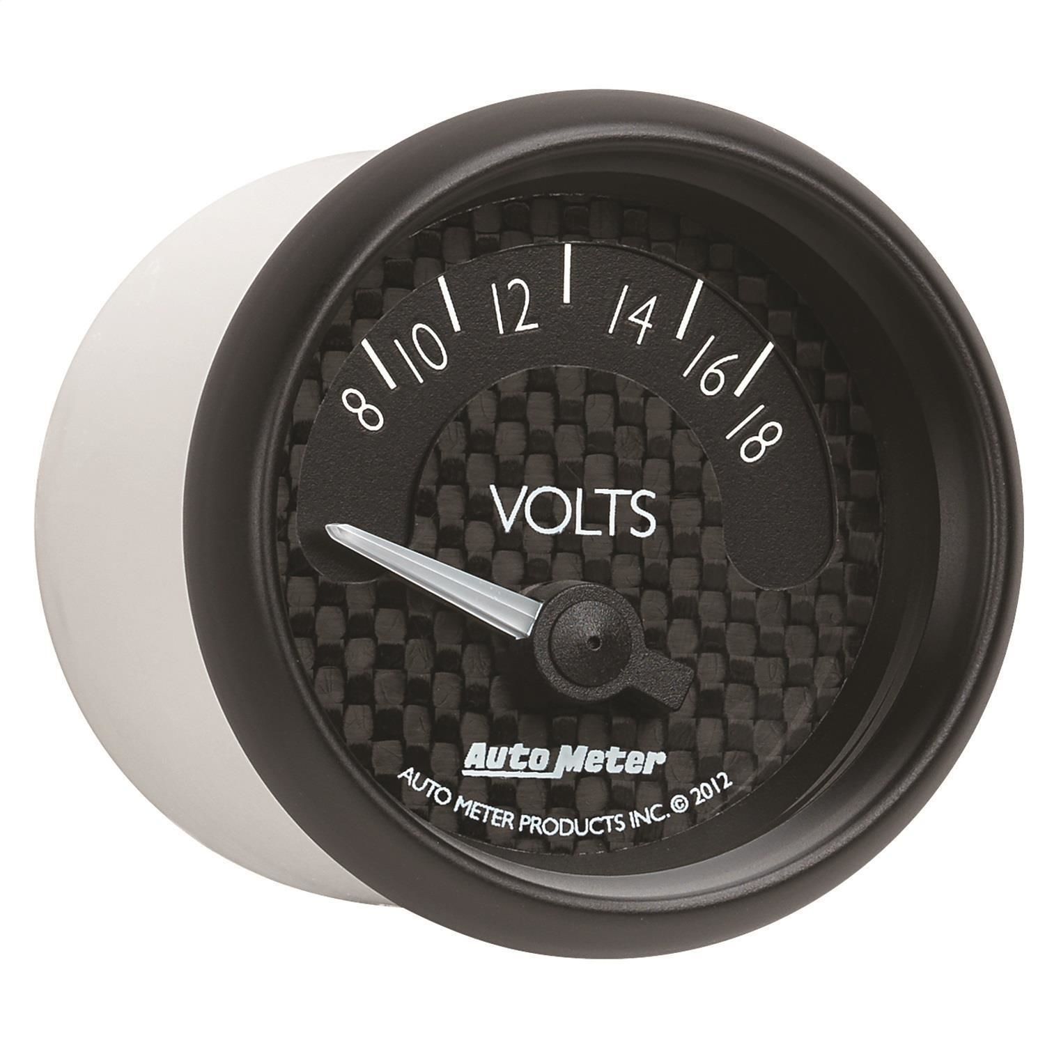 AutoMeter 2 1/16in 8-18 Volt GT Electric Voltmeter Gauge