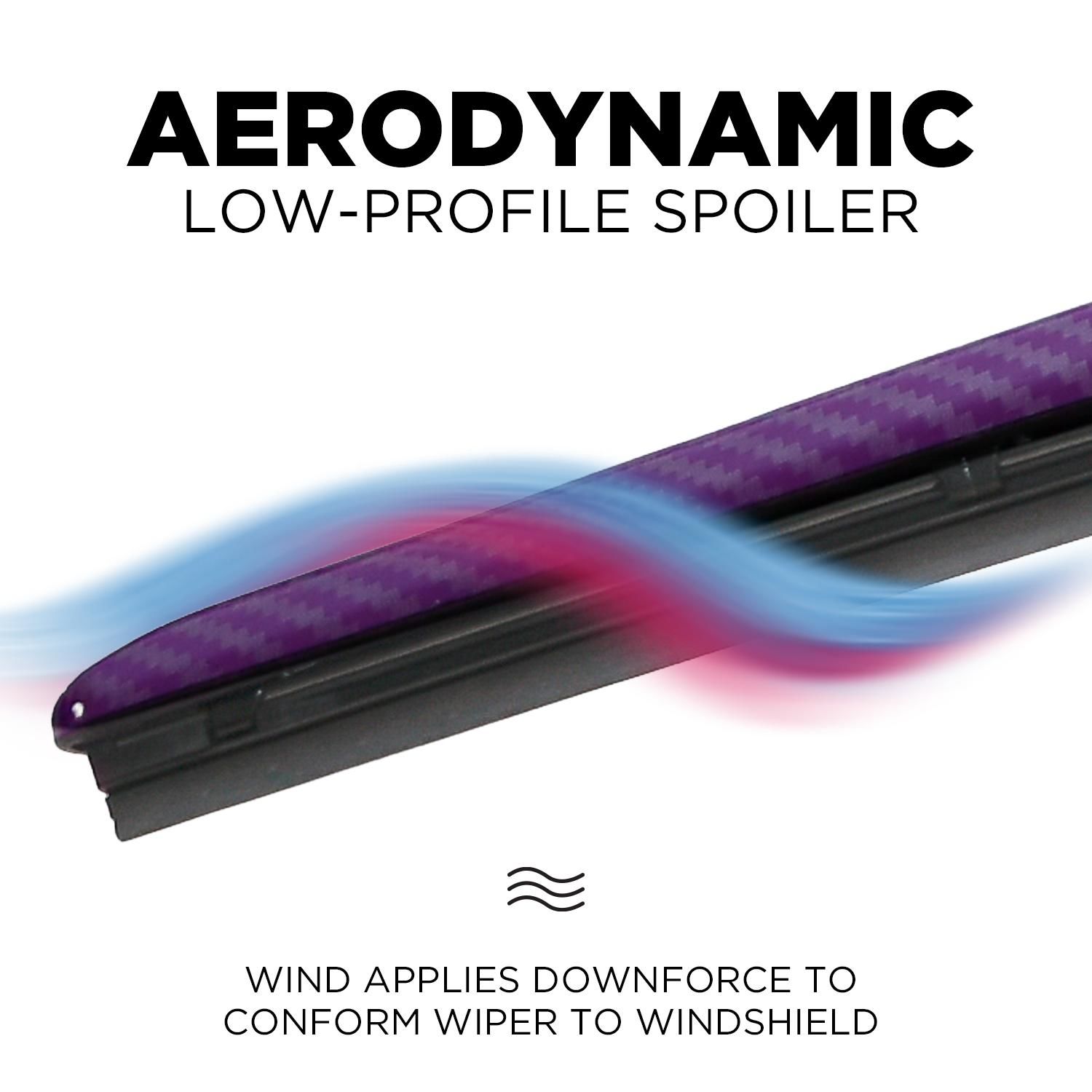 CLIX Wipers Purple Carbon 16in All Weather Interchangeable Wiper Blade