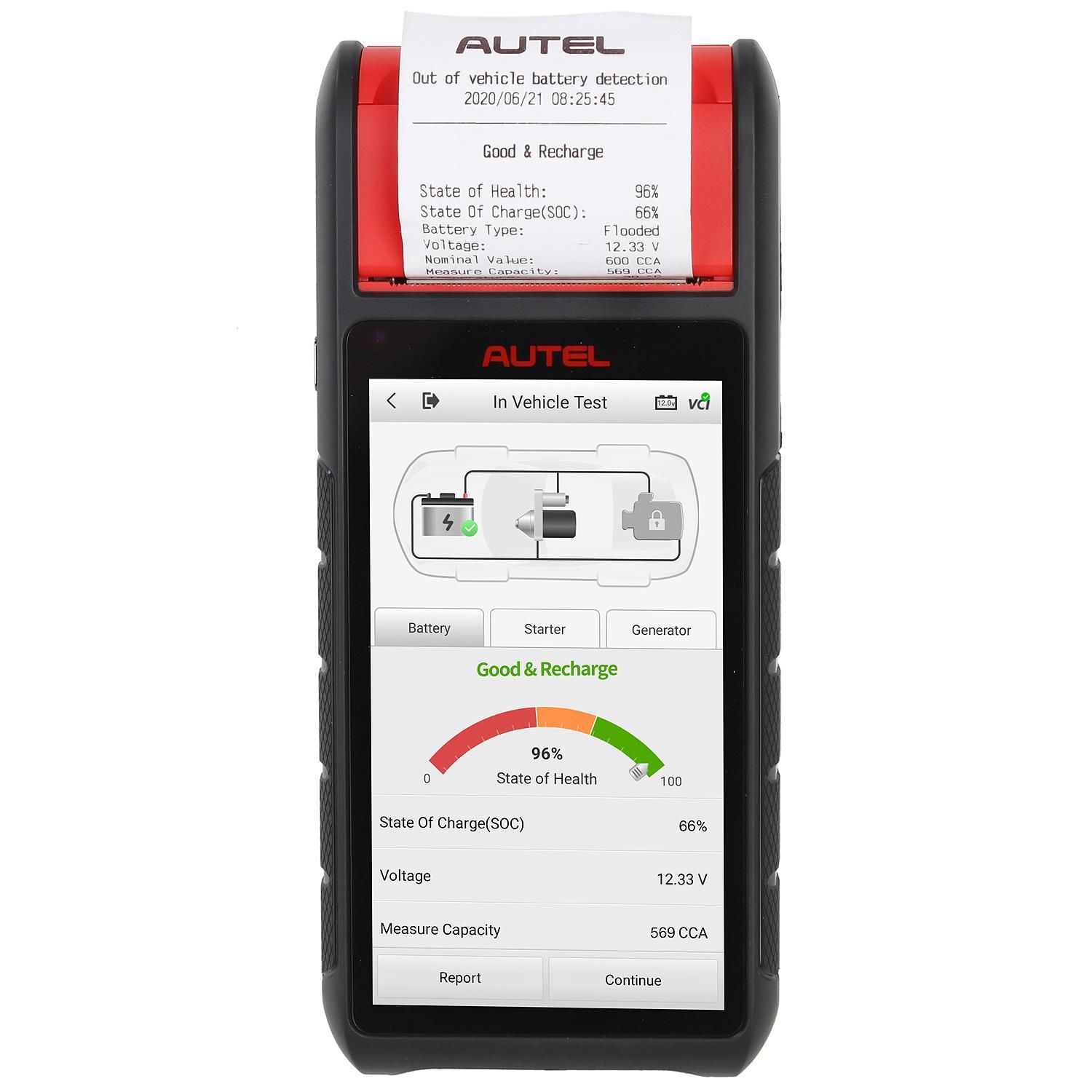 Autel Touchscreen Battery and Electrical System Diagnostic Tool
