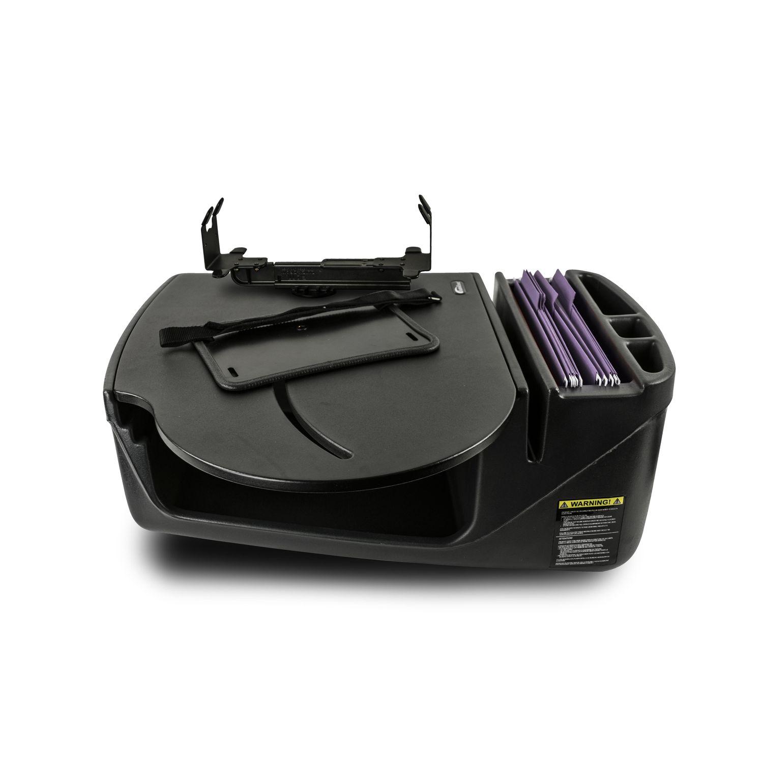 AutoExec Black RoadMaster Car Desk with Printer Stand