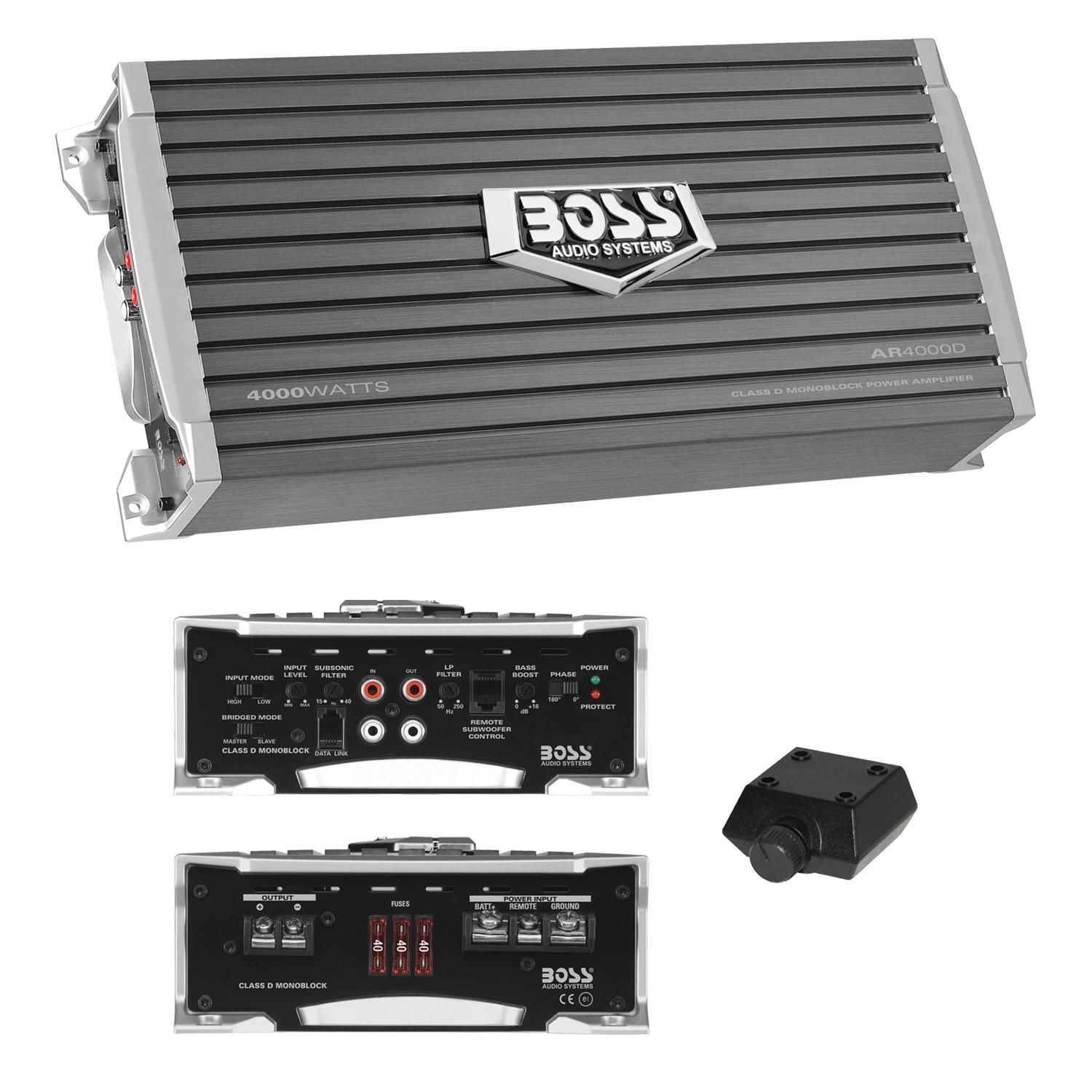 Boss Audio Mono Block 4,000 Watts Class D Amplifier