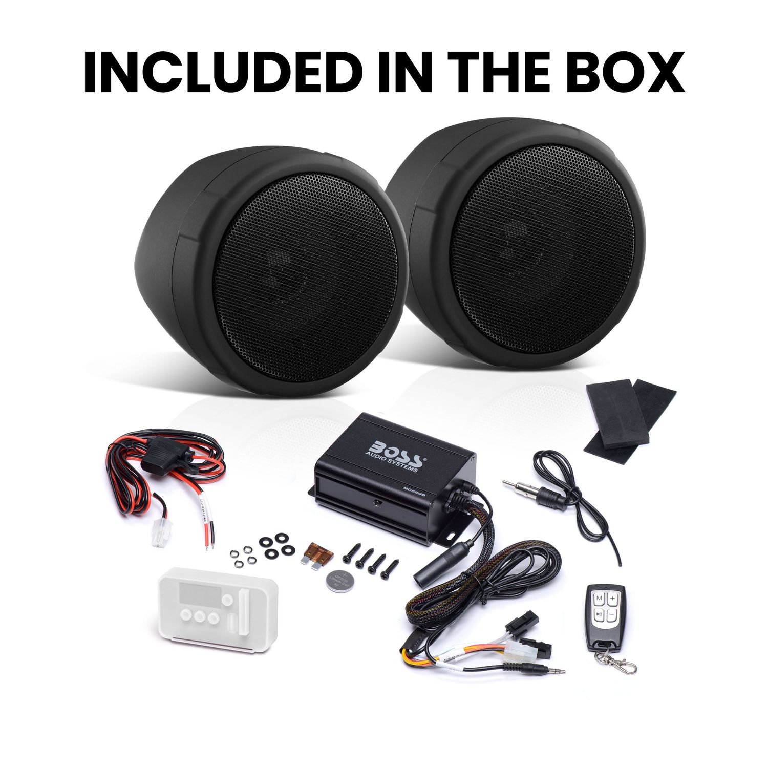 Boss Audio 2 Speaker with Amp Motorcycle System