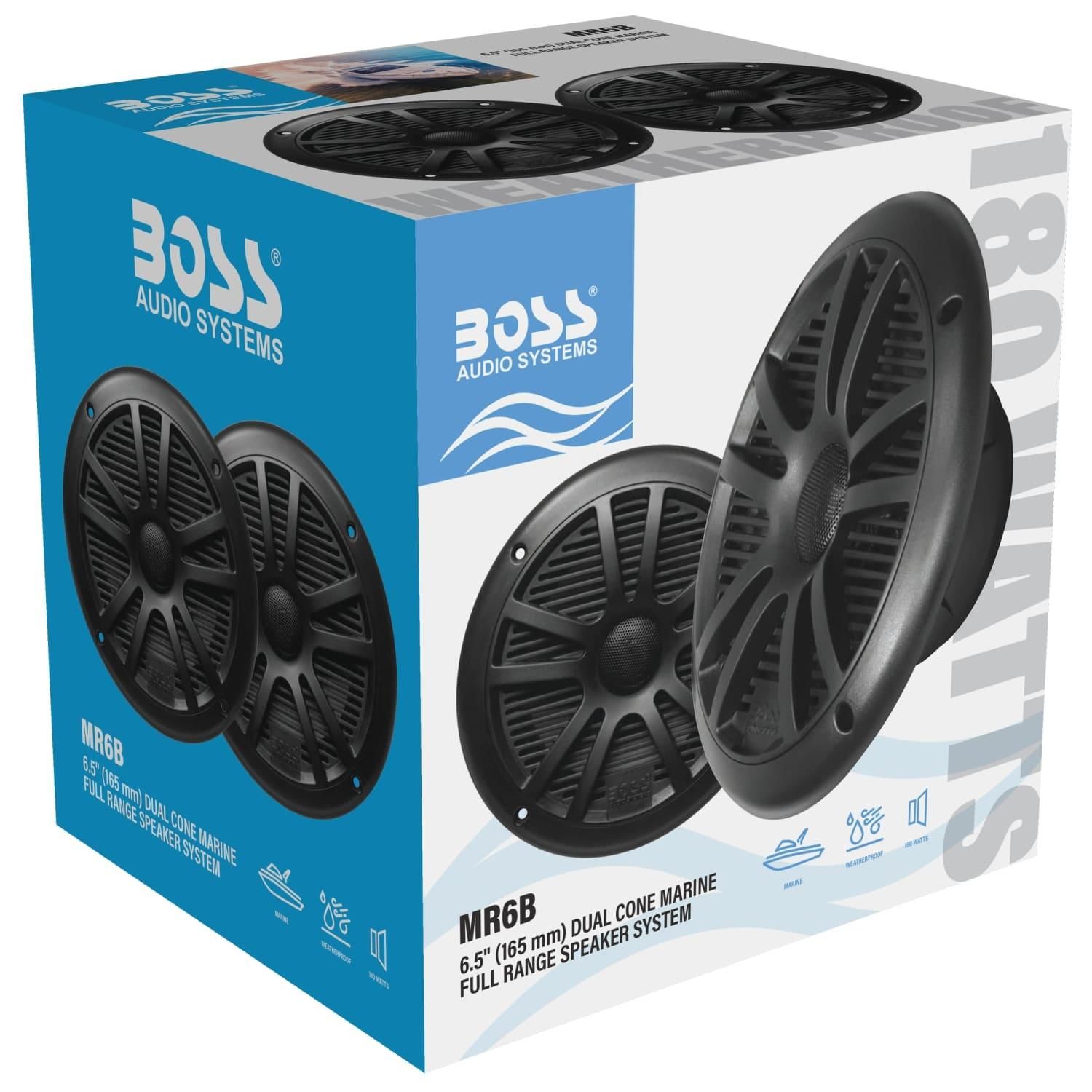 Boss Audio 6 1/2in Marine Dual Cone Speaker Black