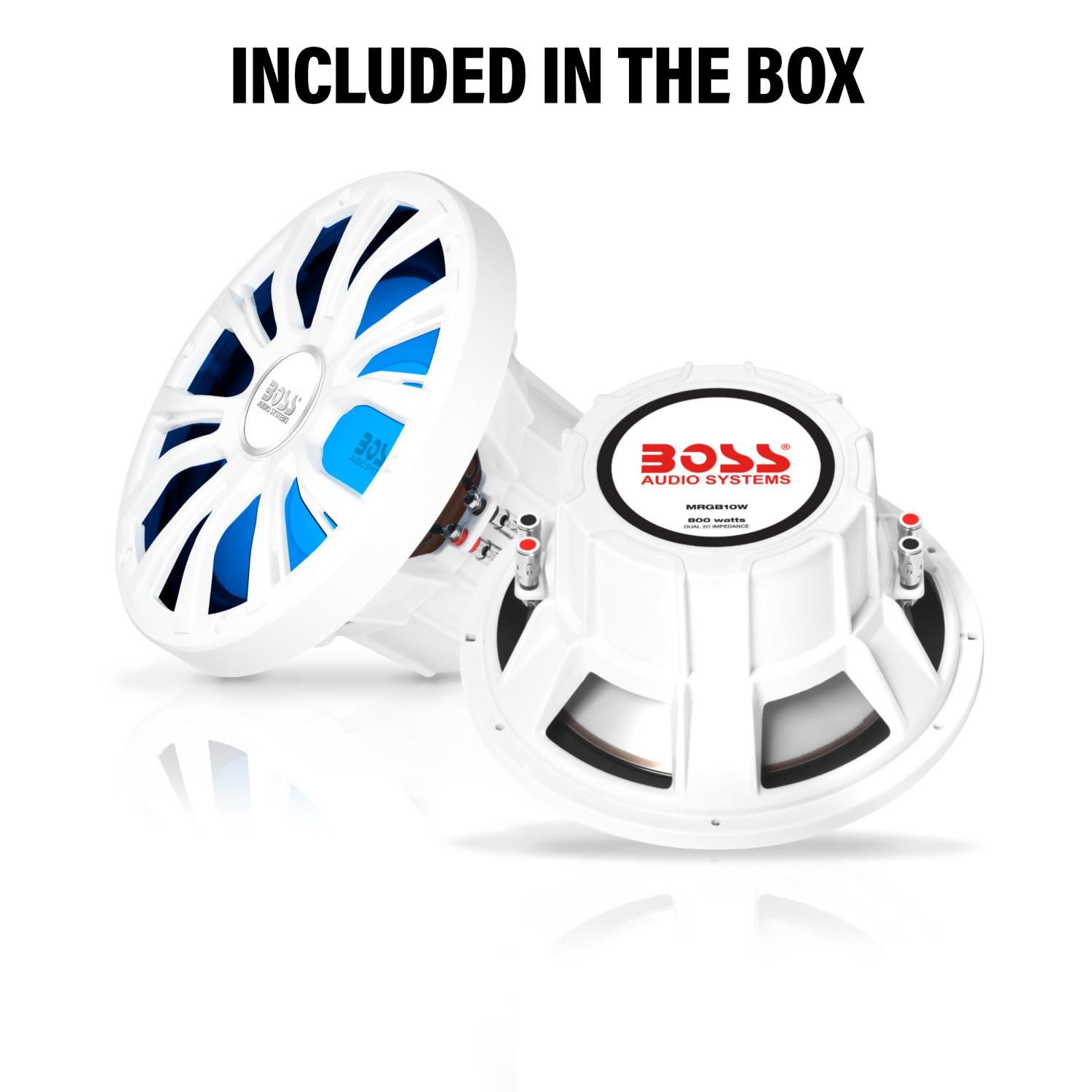 Boss Audio 10in Marine Dual 2 Ohm Voice Coil with LED