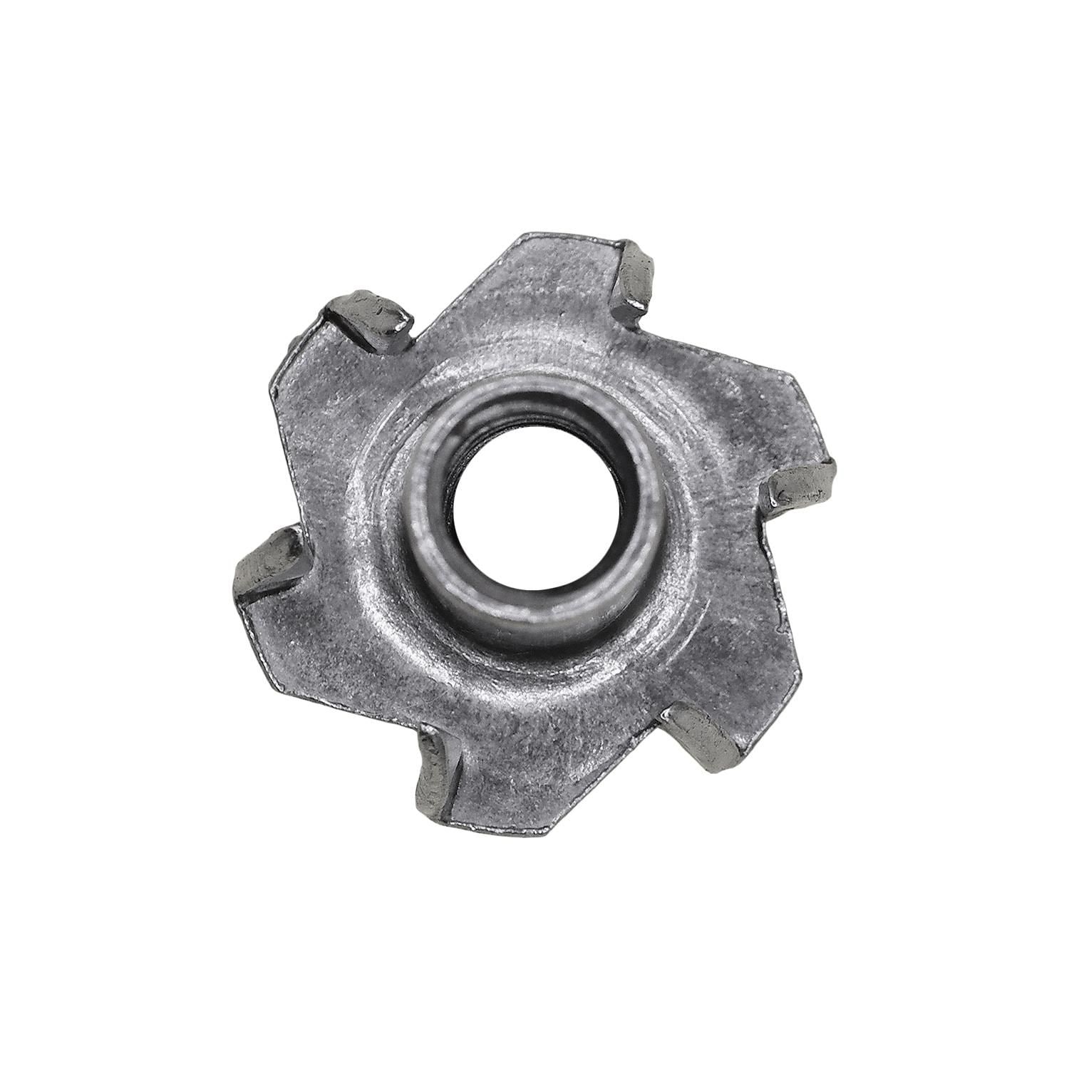 Auveco 1/4in-20 x 7/16in 6 Prong, Tee Nut 50 Piece
