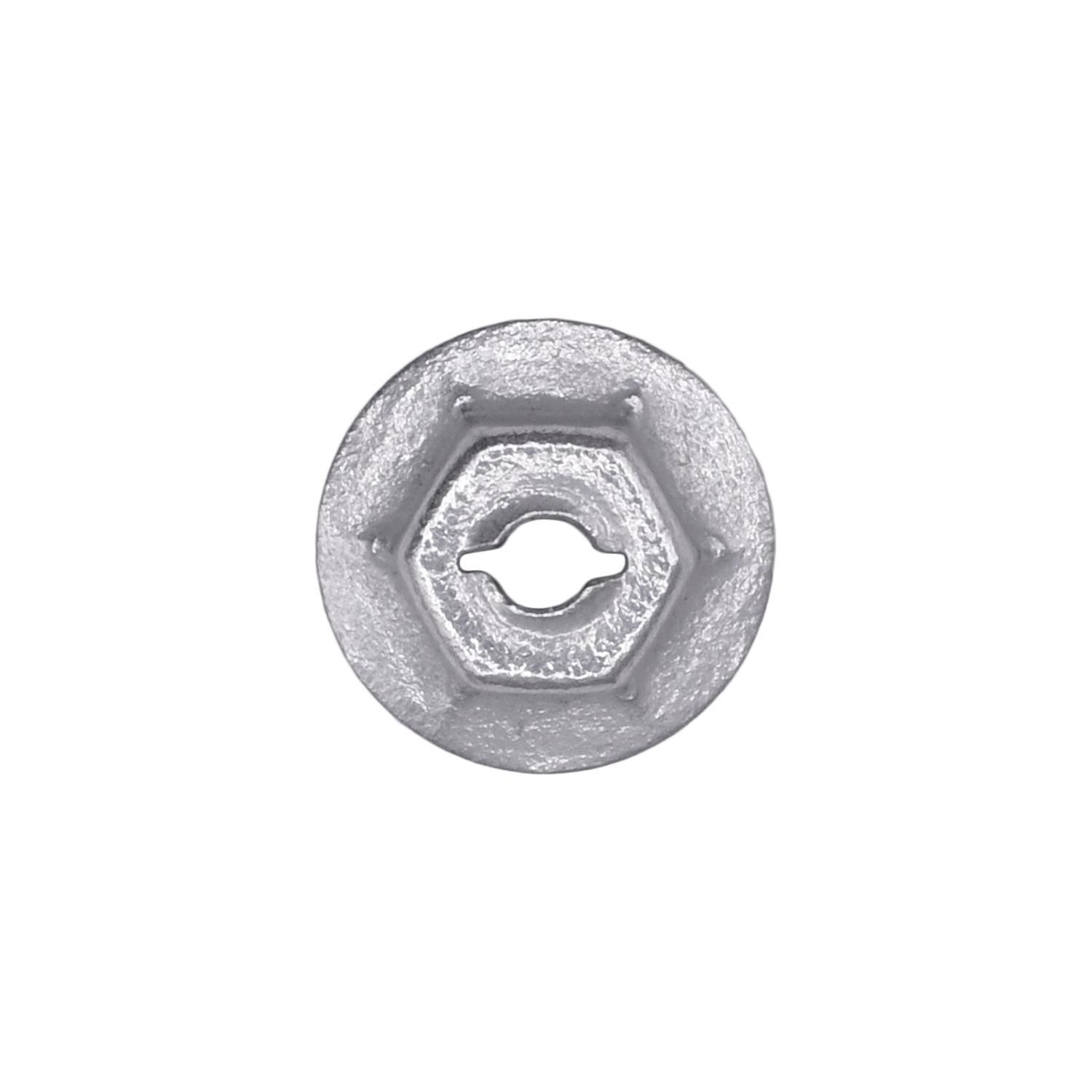 Auveco 1/8in Stud Size 5/16in Hex, Thread Cutting Nut 100 Piece