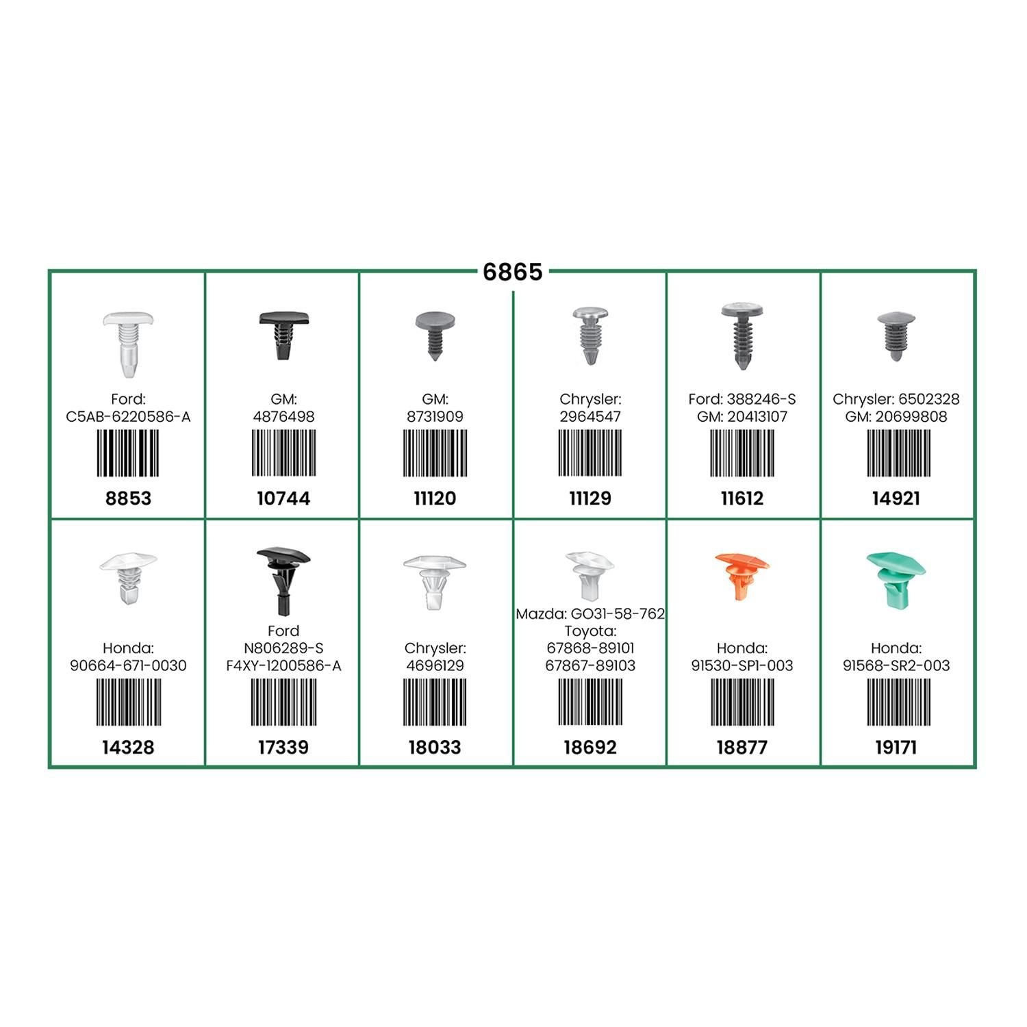 Auveco Weatherstrip Quik-Select Retainer Kit