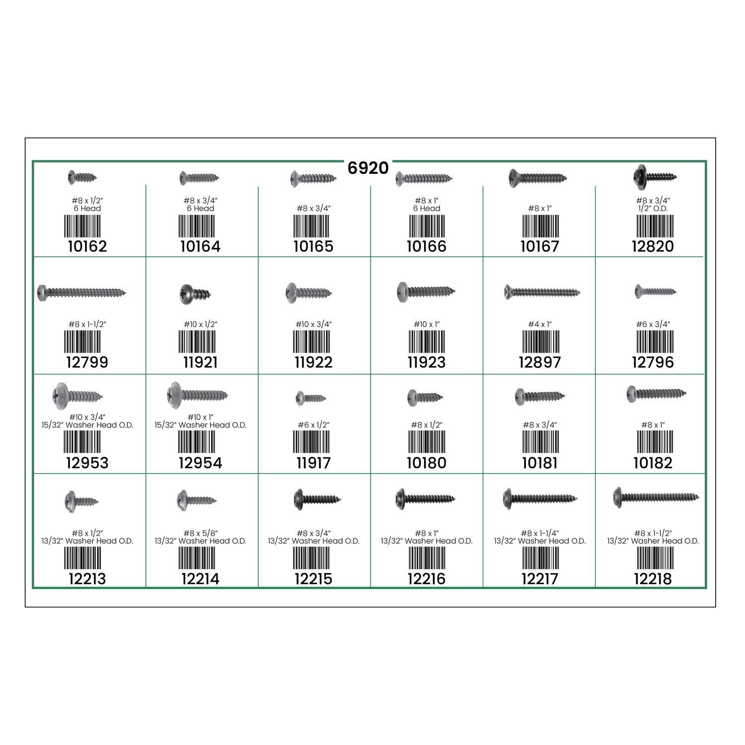 Auveco Black Tapping Screws Assortment