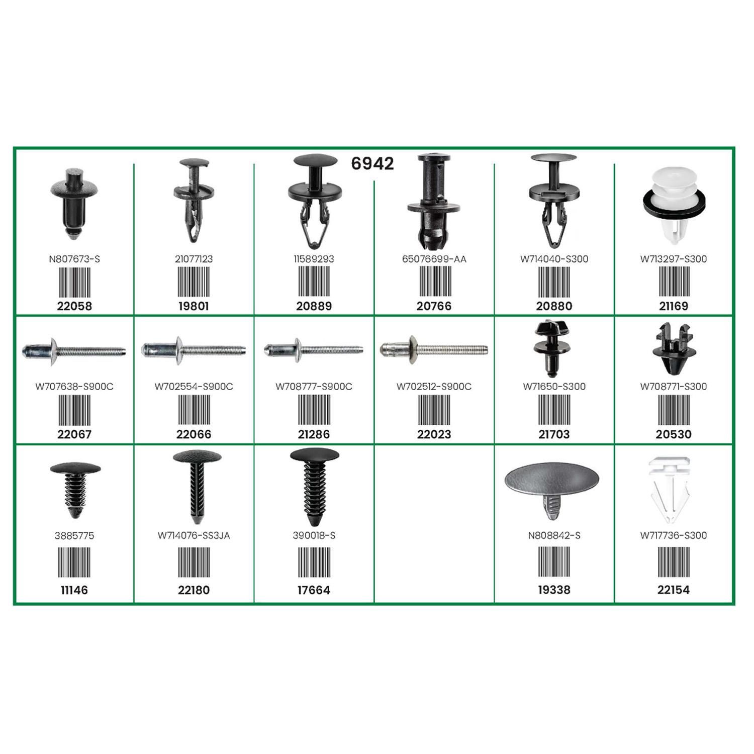 Auveco Aluminum Body Clip and Fastener Ford F-150